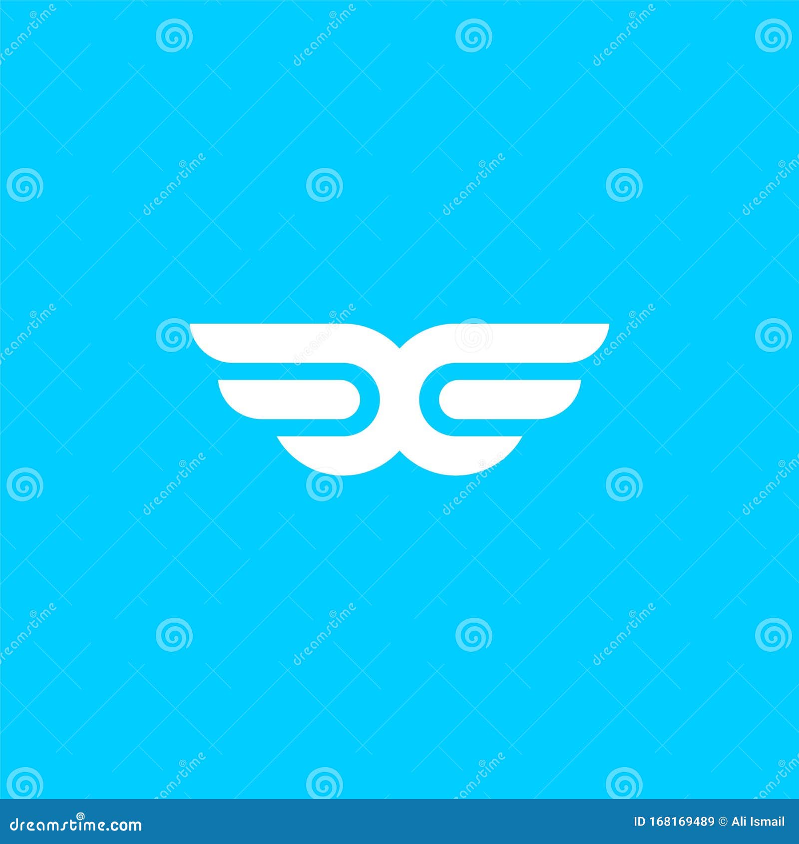 Logotipo de asas simples ilustração do vetor. Ilustração de horizonte ...