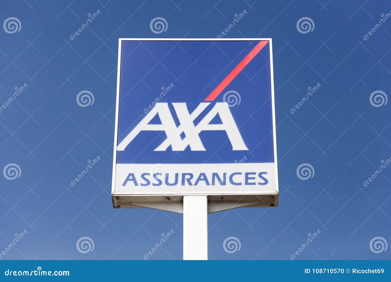 Logotipo De AXA Em Um Painel Imagem Editorial - Imagem de agente ...