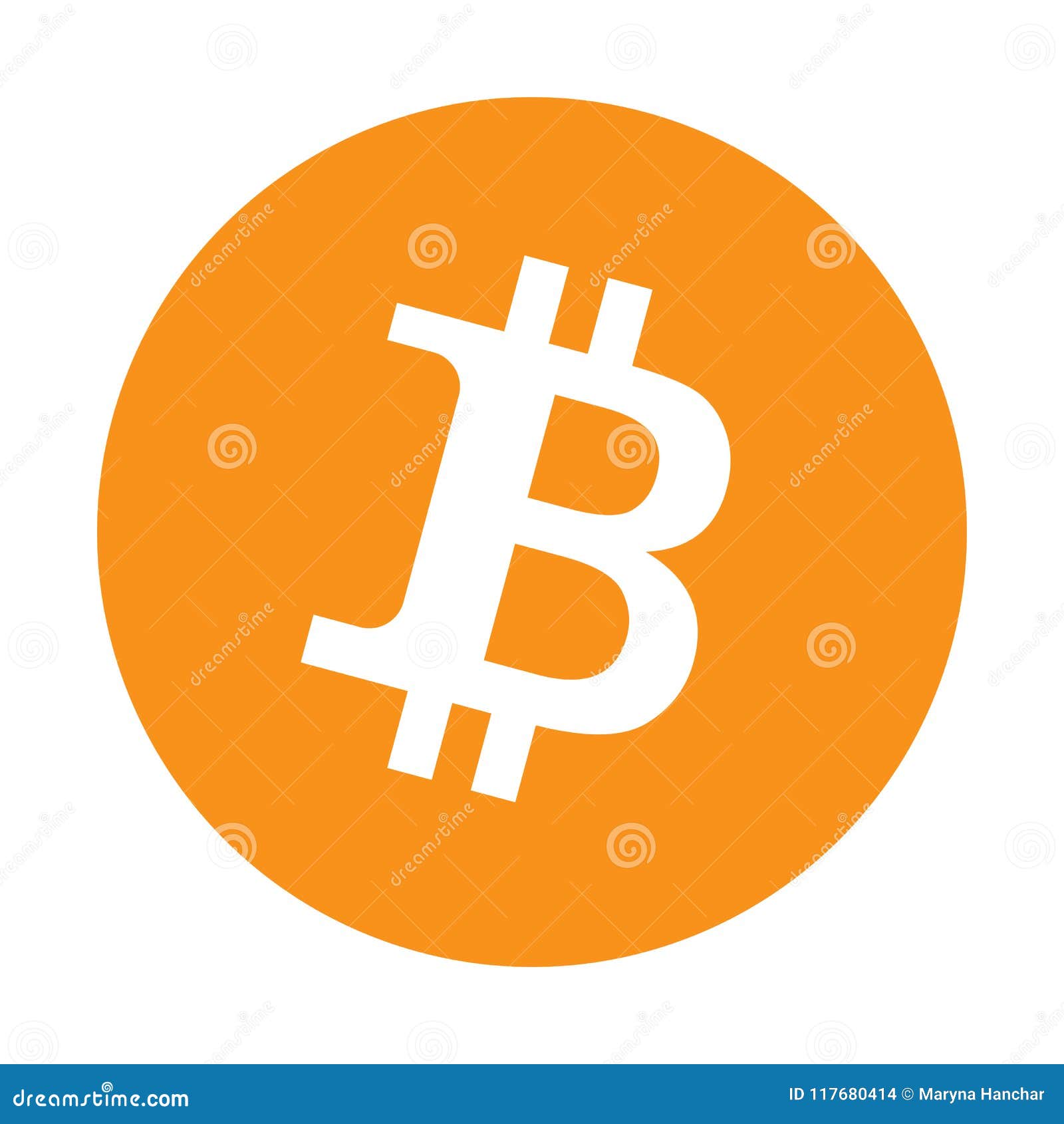 Logotipo De Bitcoin En El Fondo Blanco Ilustración del Vector ...