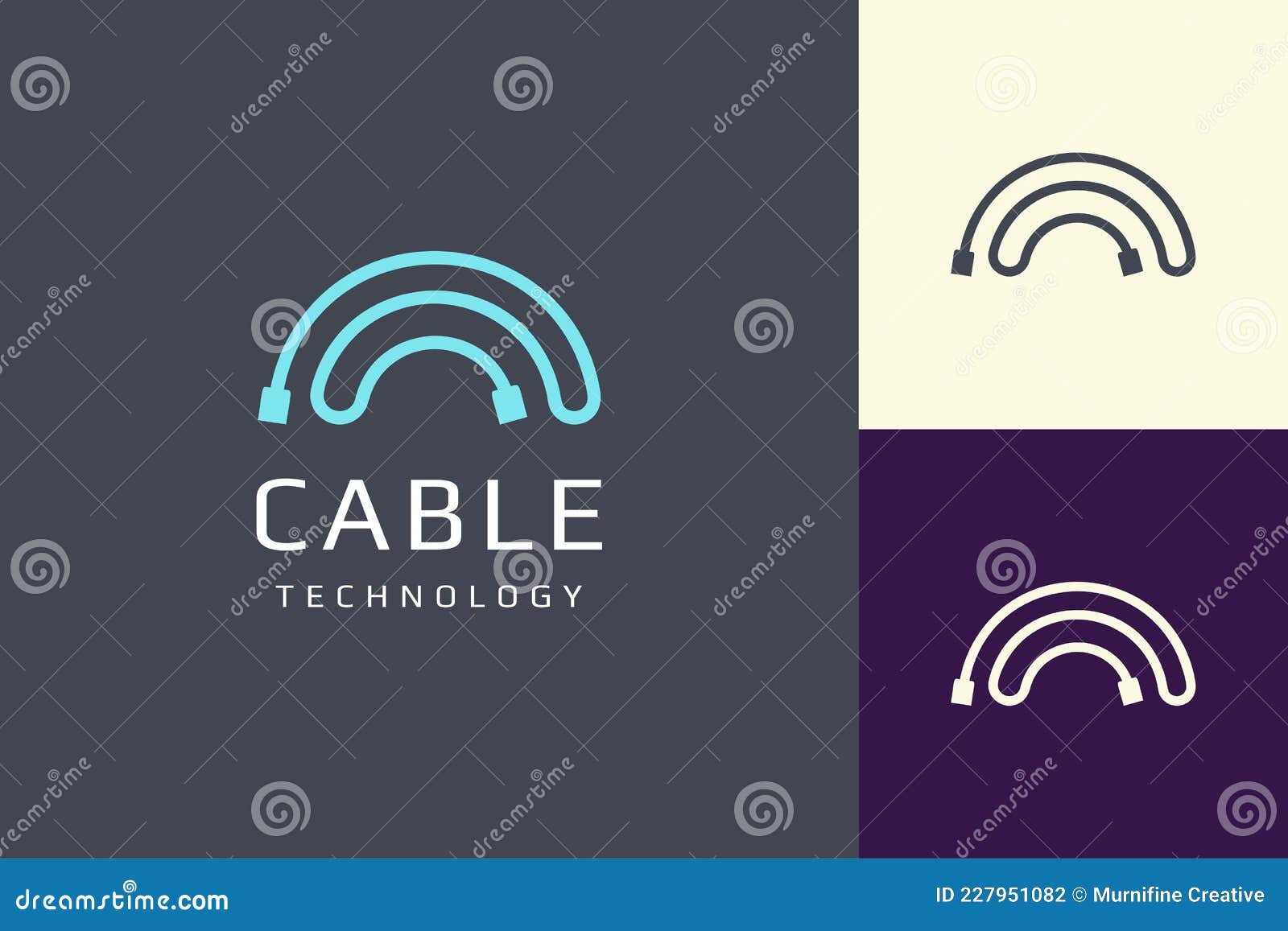 Logotipo De Cable O Cable En Forma Sencilla Y Moderna Ilustración del ...