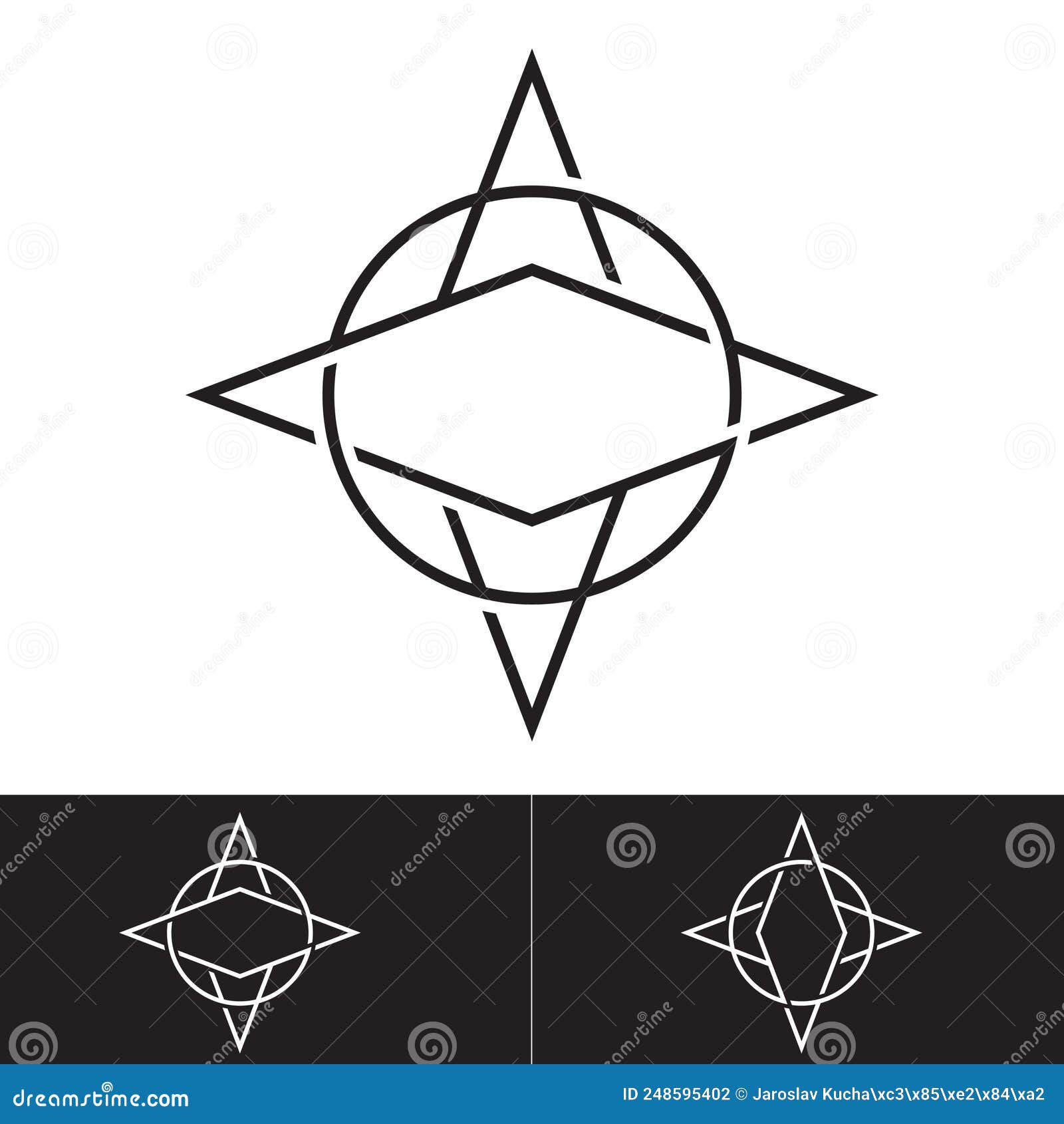 Logotipo de compas ilustración del vector. Ilustración de moderno ...