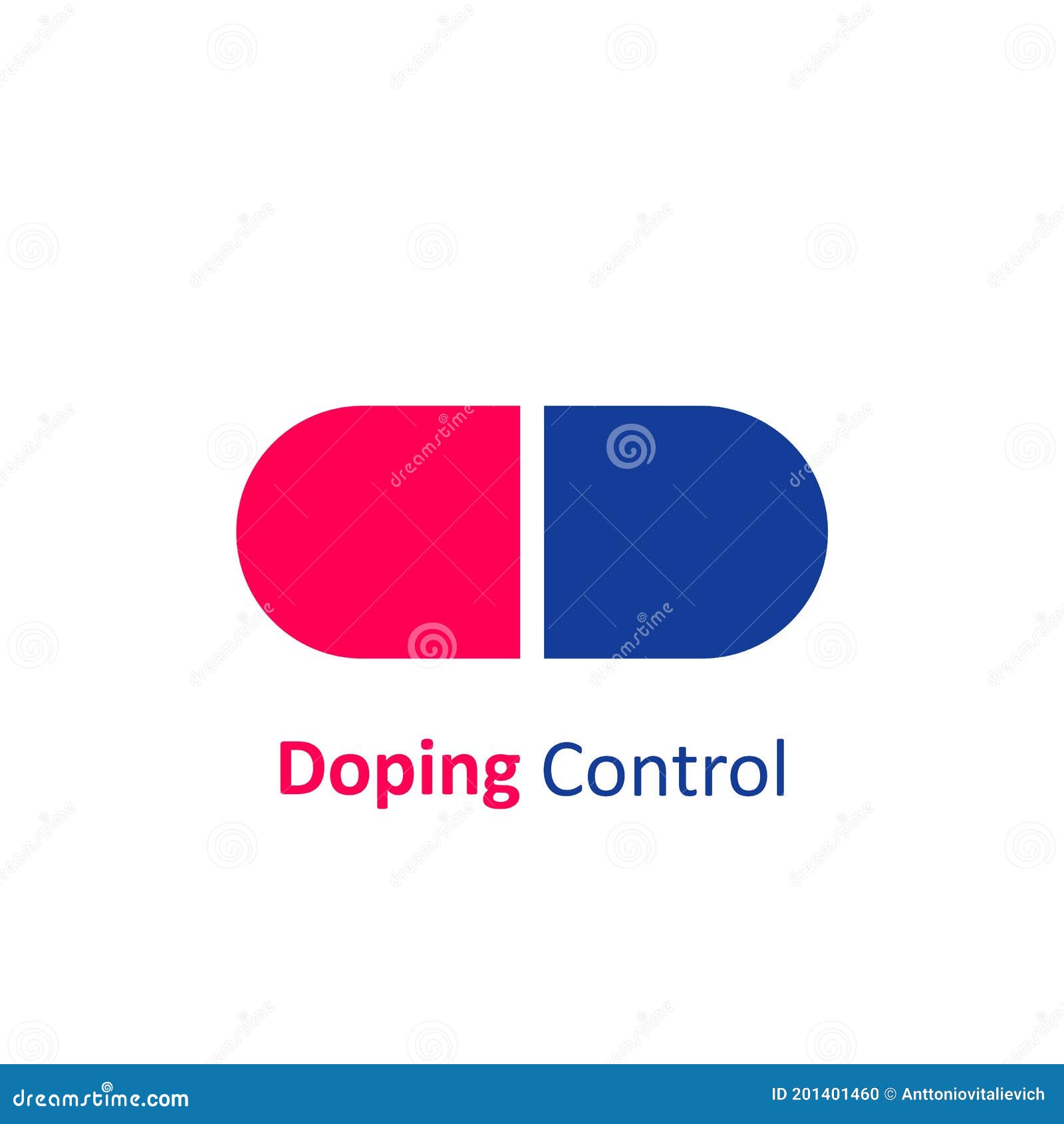 Logotipo De Controlo De Doping. ícone De Pílula. Conceito De Teste De ...