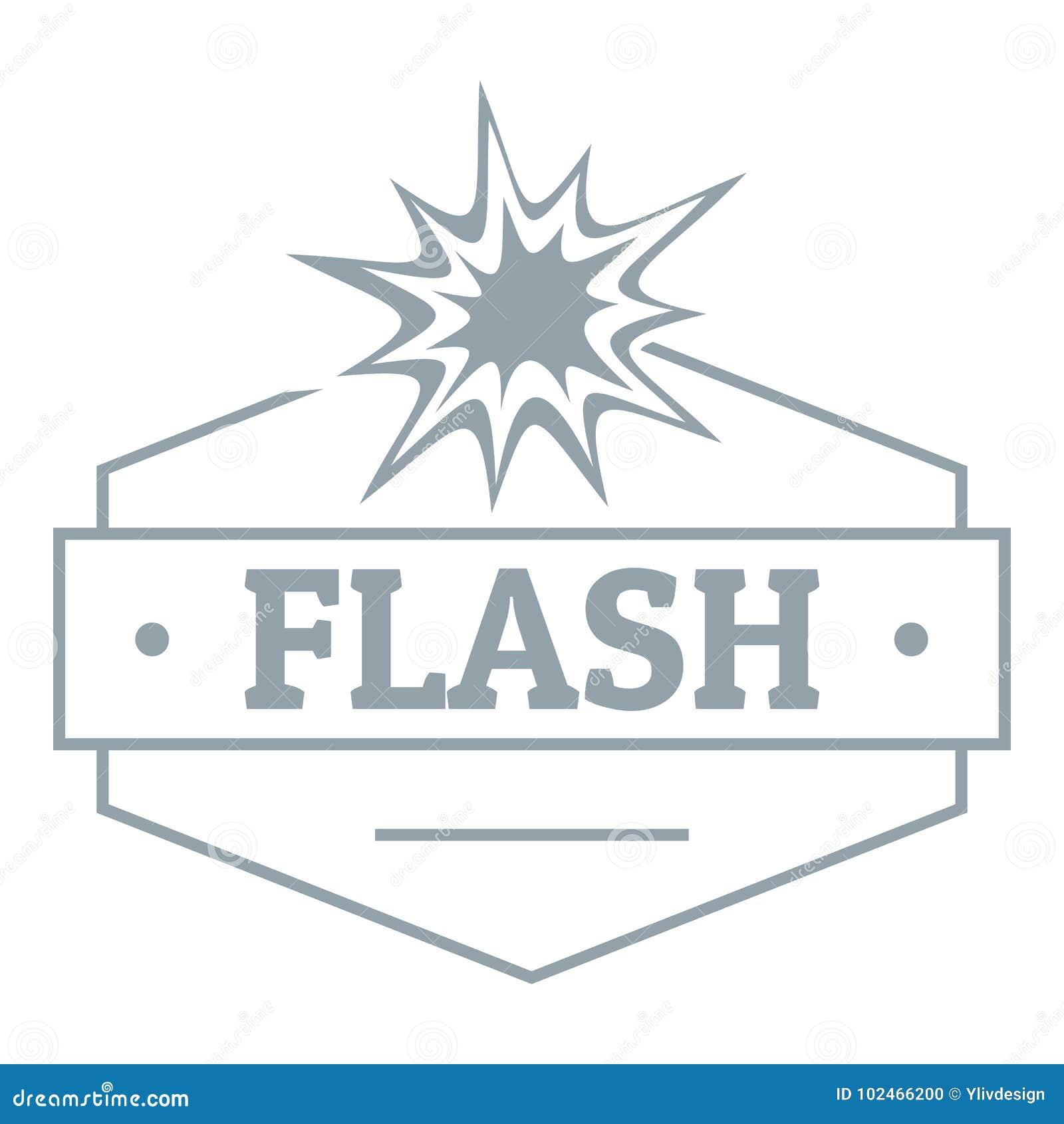 Logotipo De Destello, Estilo Gris Simple Ilustración del Vector ...