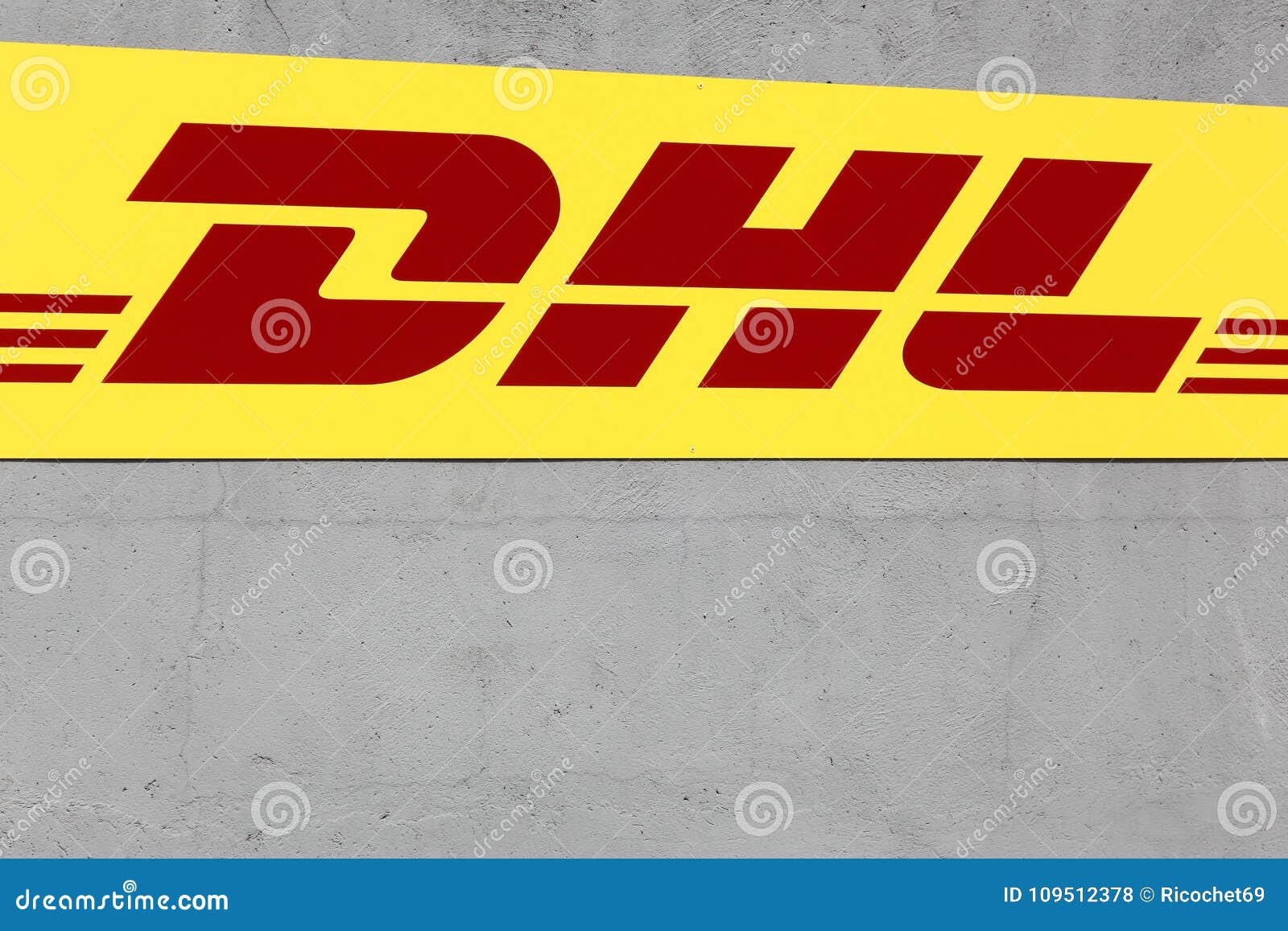 Logotipo De DHL En Una Fachada Foto de archivo editorial - Imagen de ...