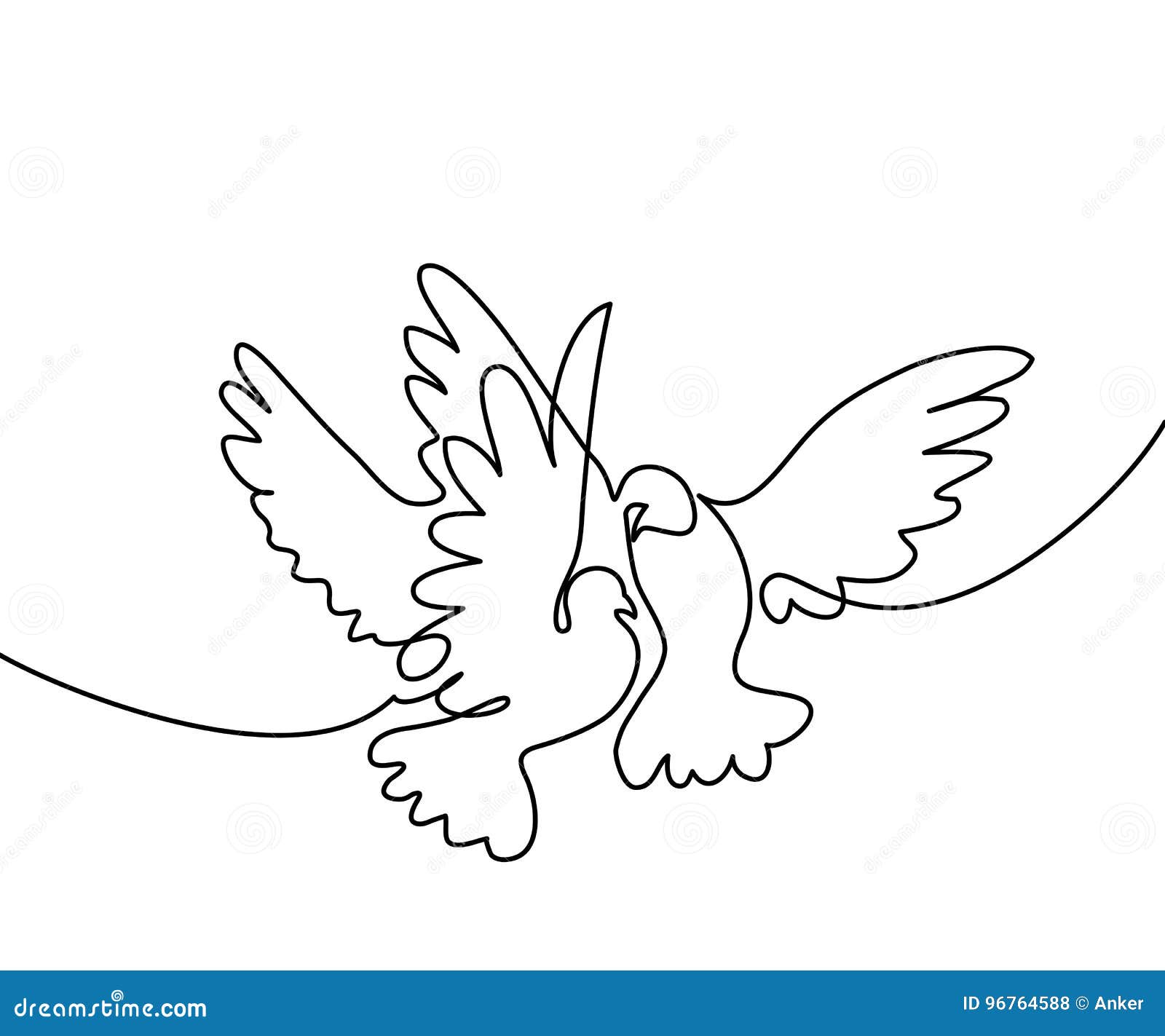 Logotipo De Dos Palomas Que Vuela Ilustración del Vector - Ilustración ...