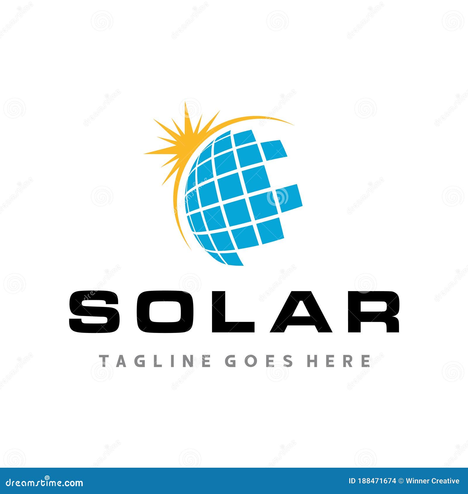 Logotipo De Energía Solar Logotipo De Paneles Solares Ilustración del ...