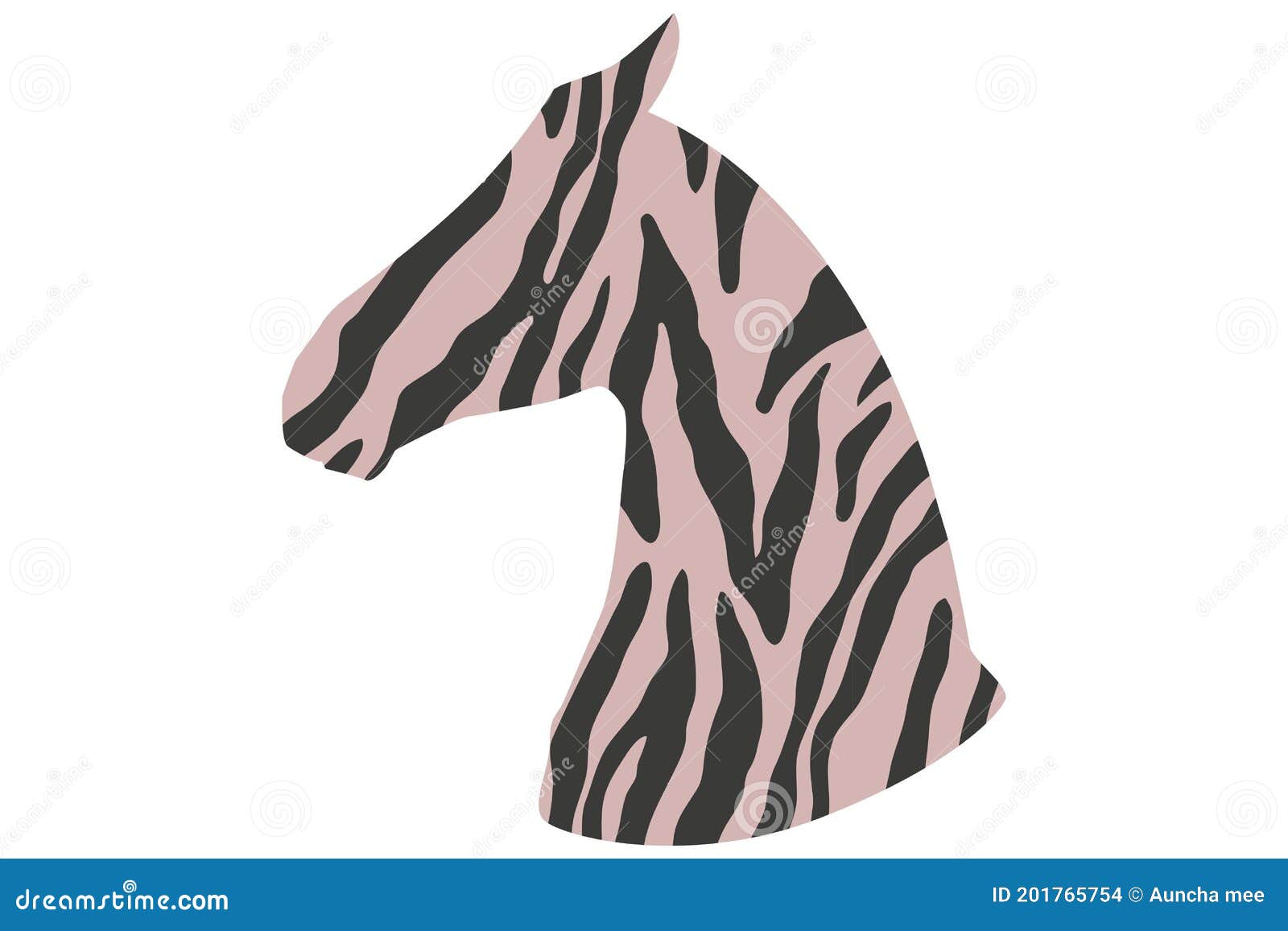 Logotipo De Estampado De Zebra En El Fondo Blanco. Stock de ilustración ...