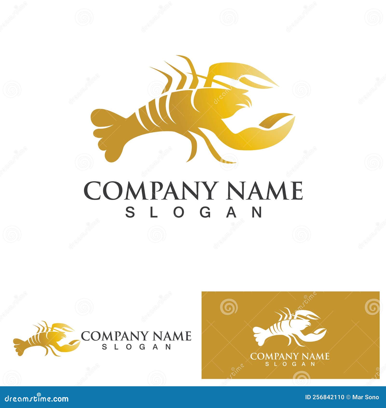 Logotipo De Gamba Marina Y Vector De Símbolo Ilustración del Vector ...