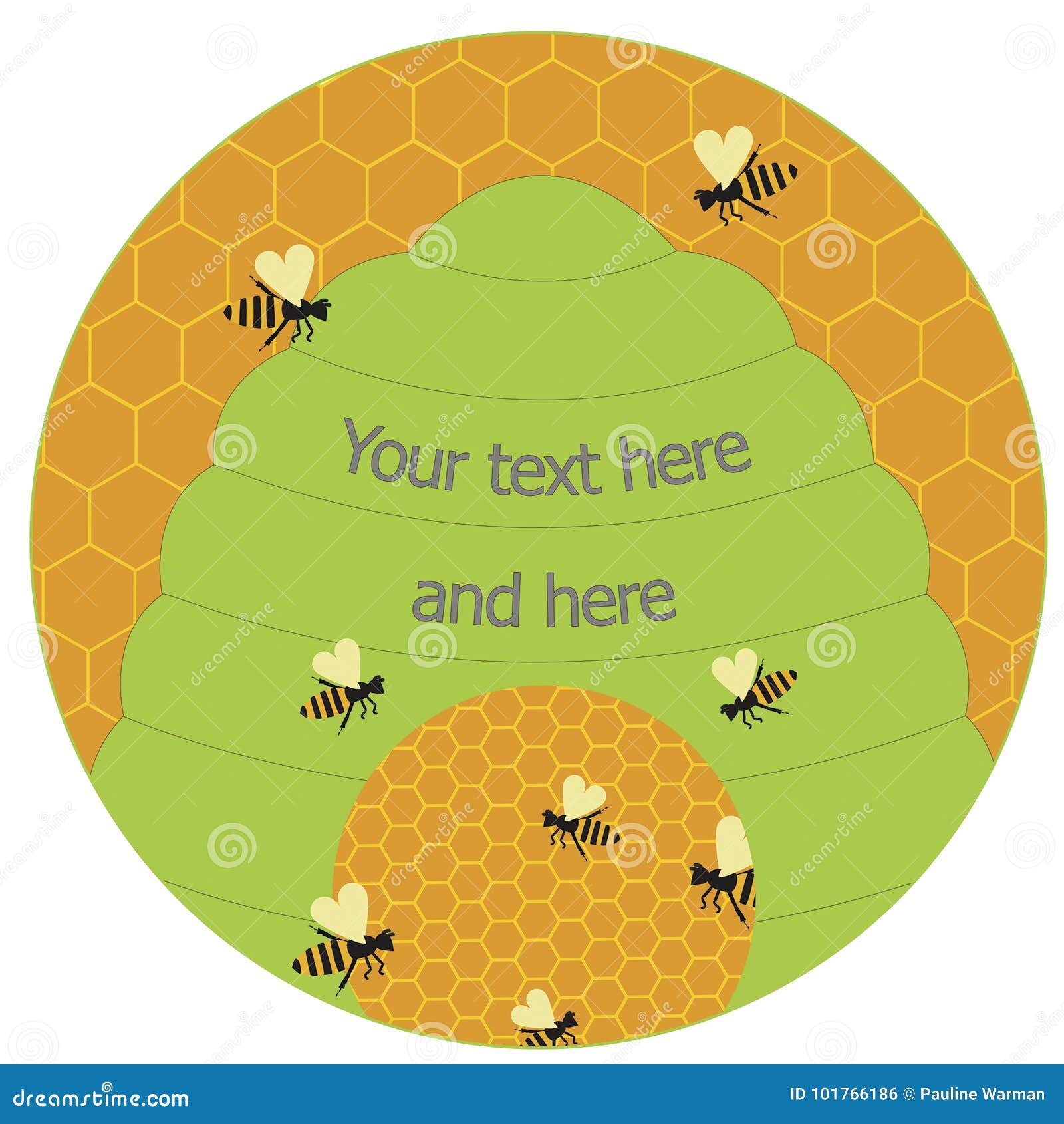 Logotipo De Honey Bees Y De La Colmena Ilustración del Vector ...