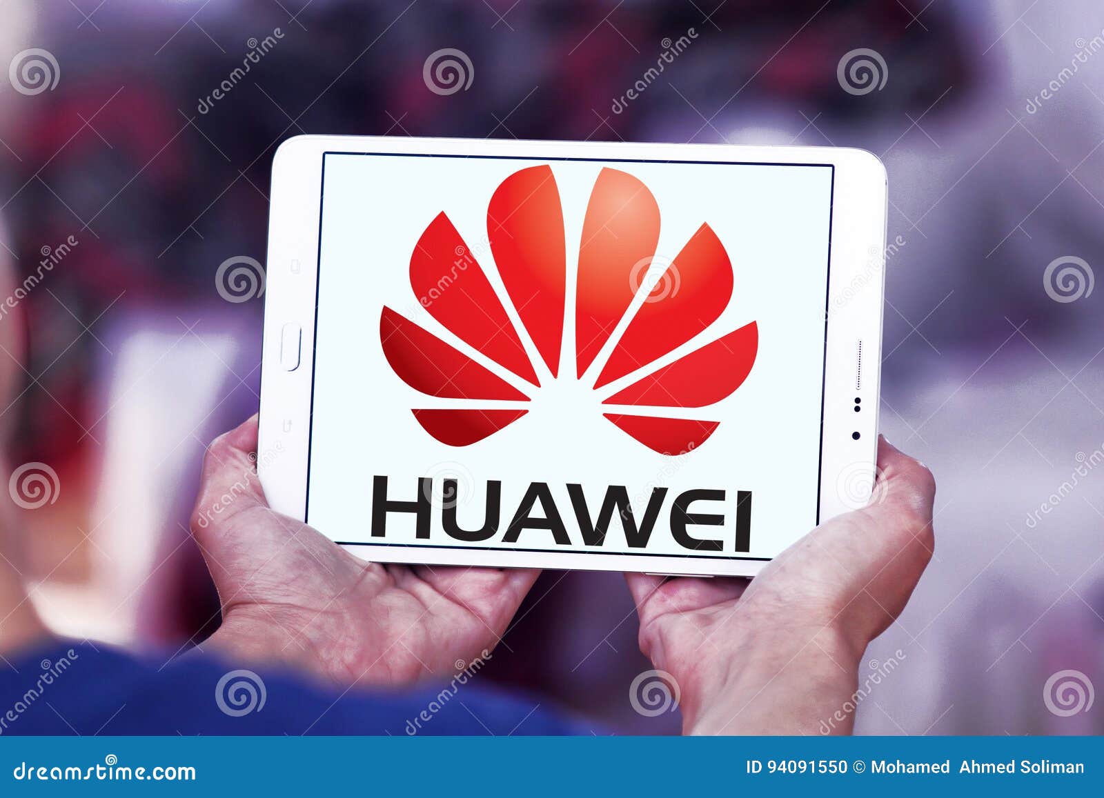 Logotipo de Huawei imagen editorial. Imagen de manos - 94091550