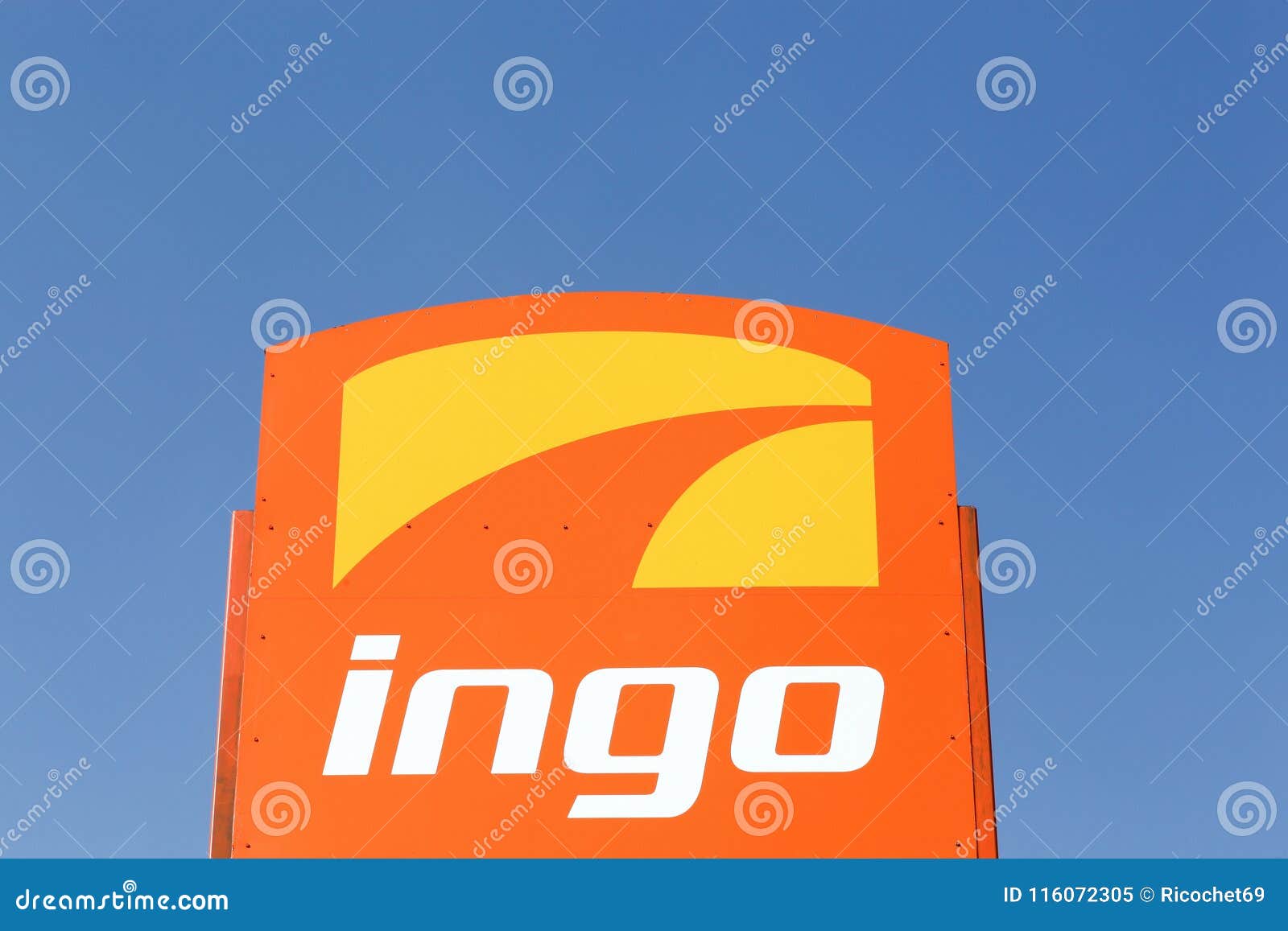 Logotipo De Ingo En Un Panel Imagen editorial - Imagen de gasolina ...