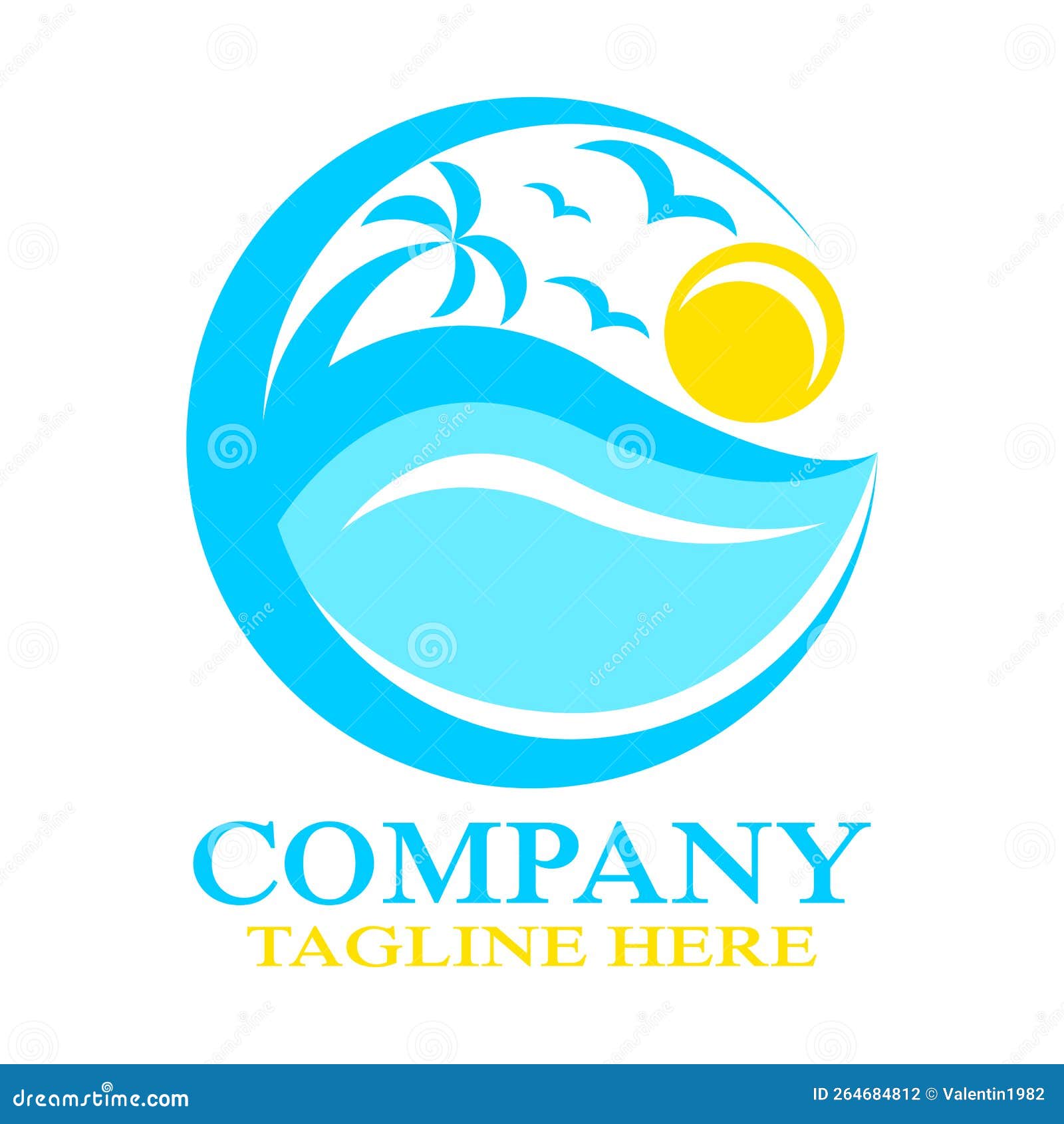 Logotipo De Isla Tropical Abstracta Moderna Ilustración del Vector ...