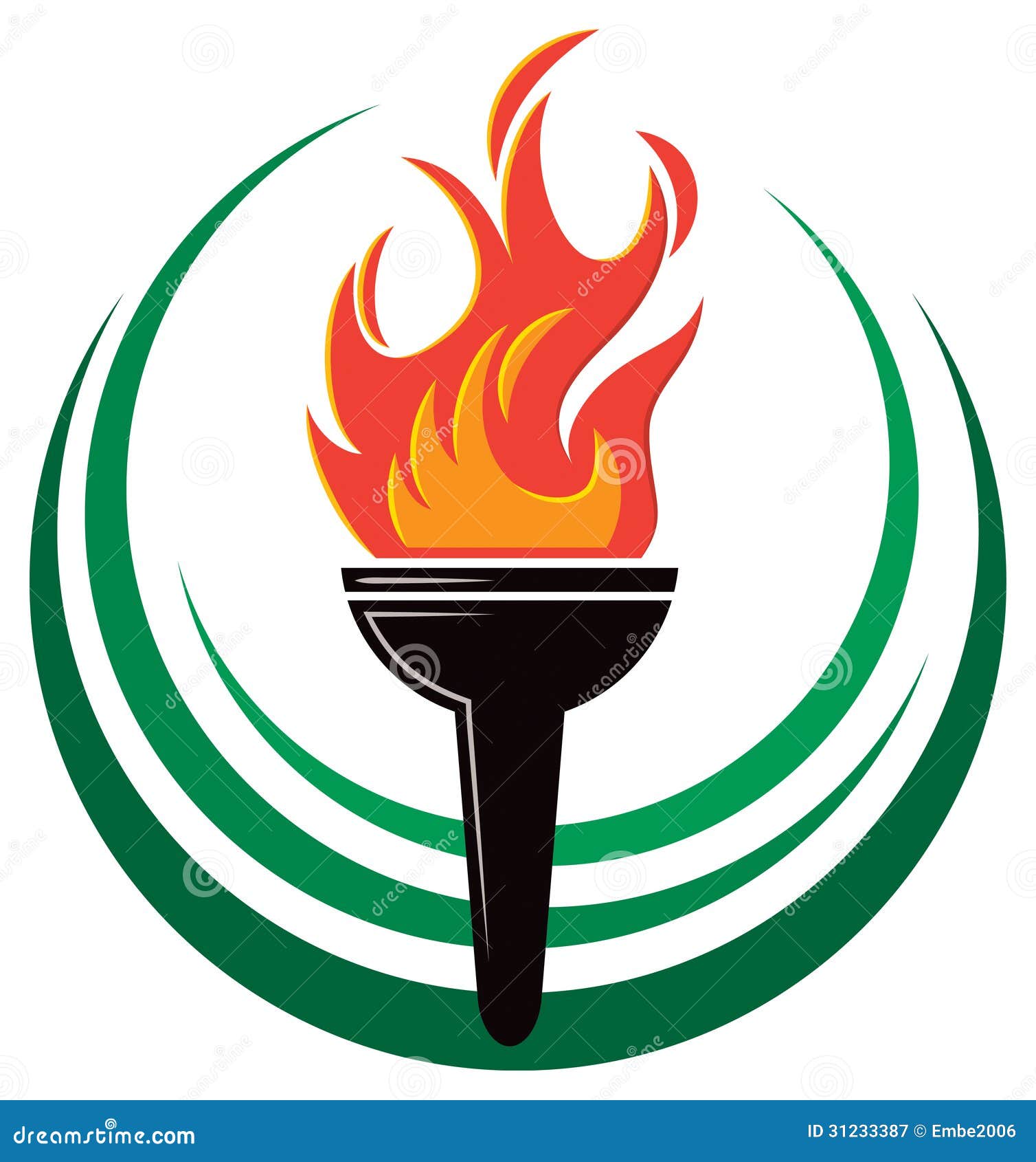 Logotipo De La Antorcha De La Llama Ilustración del Vector ...