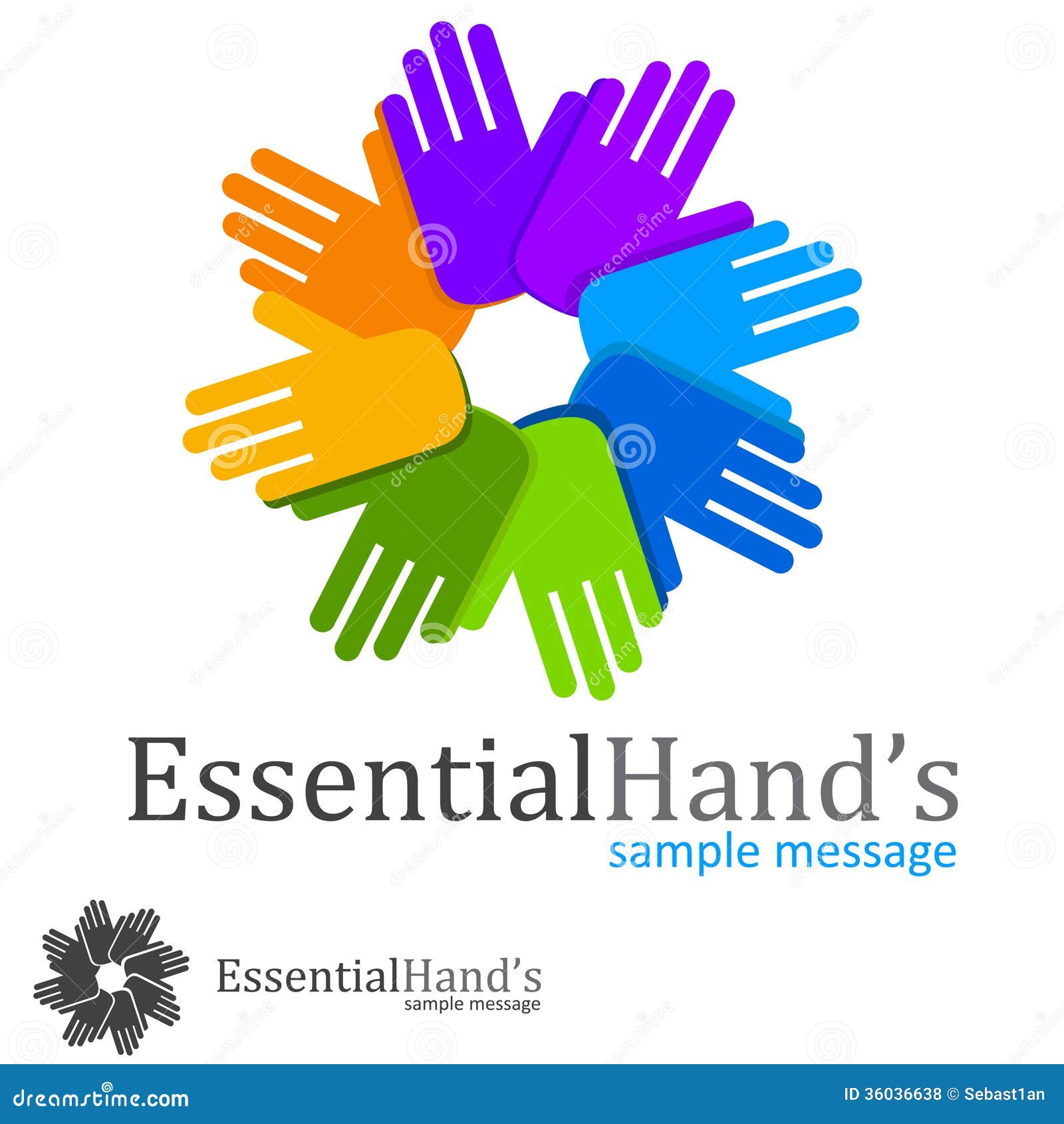 Logotipo de la caridad ilustración del vector. Ilustración de dedo ...