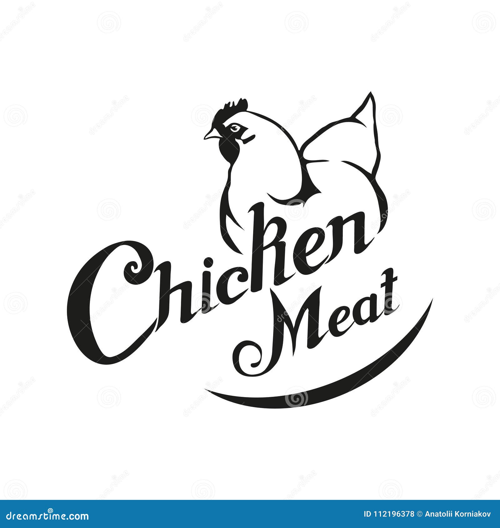 Logotipo De La Carne Del Pollo Ilustración del Vector - Ilustración de ...