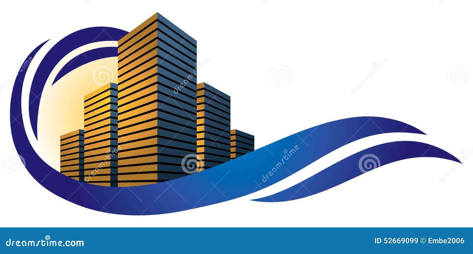 Logotipo De La Ciudad Del Edificio Ilustración del Vector - Ilustración ...