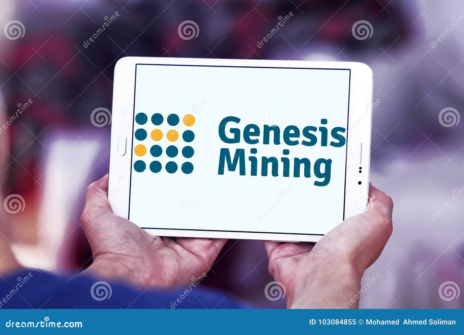 Logotipo De La Empresa Minera De La Nube De Genesis Mining Imagen ...