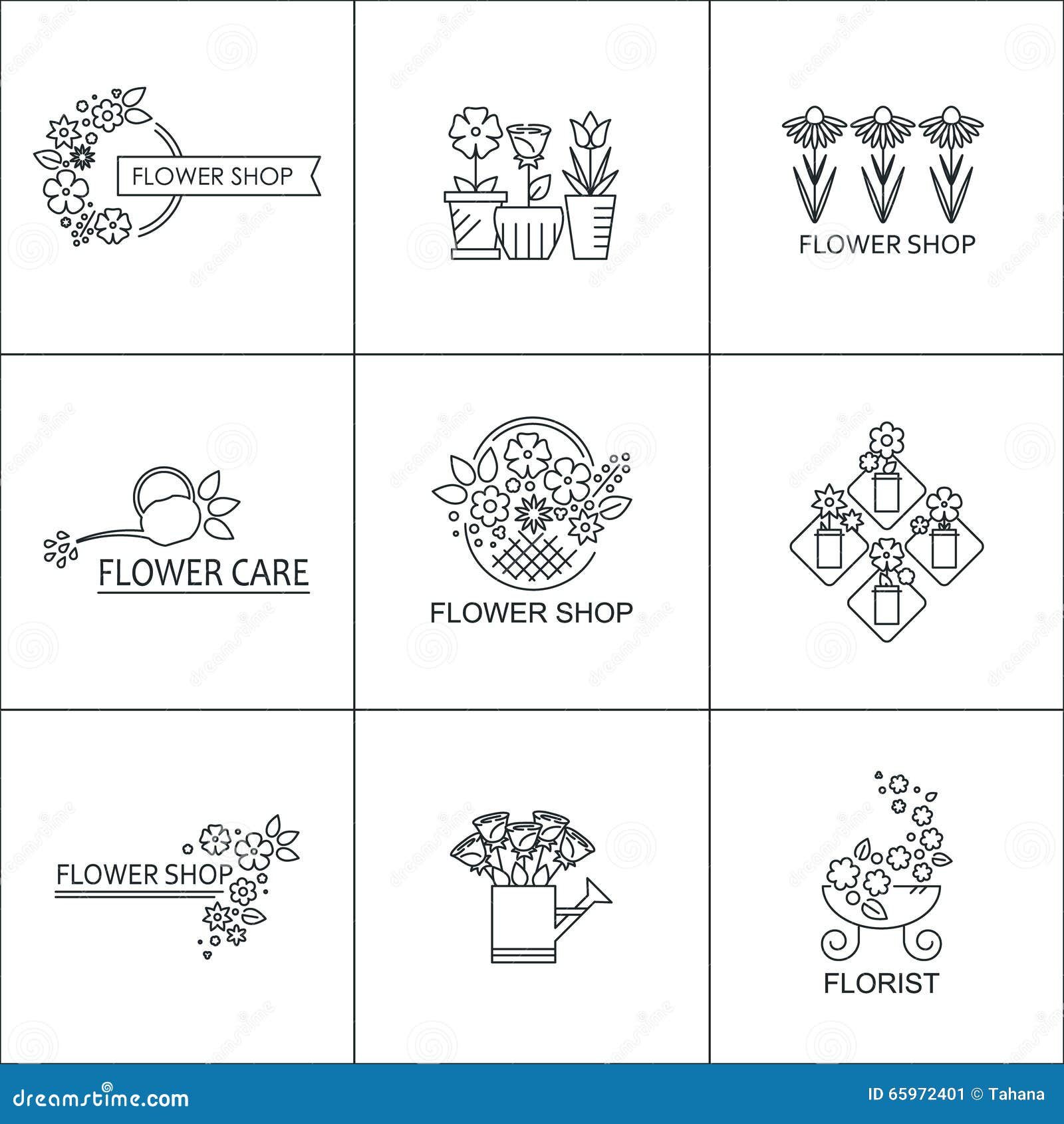 Logotipo de la floristería ilustración del vector. Ilustración de ...