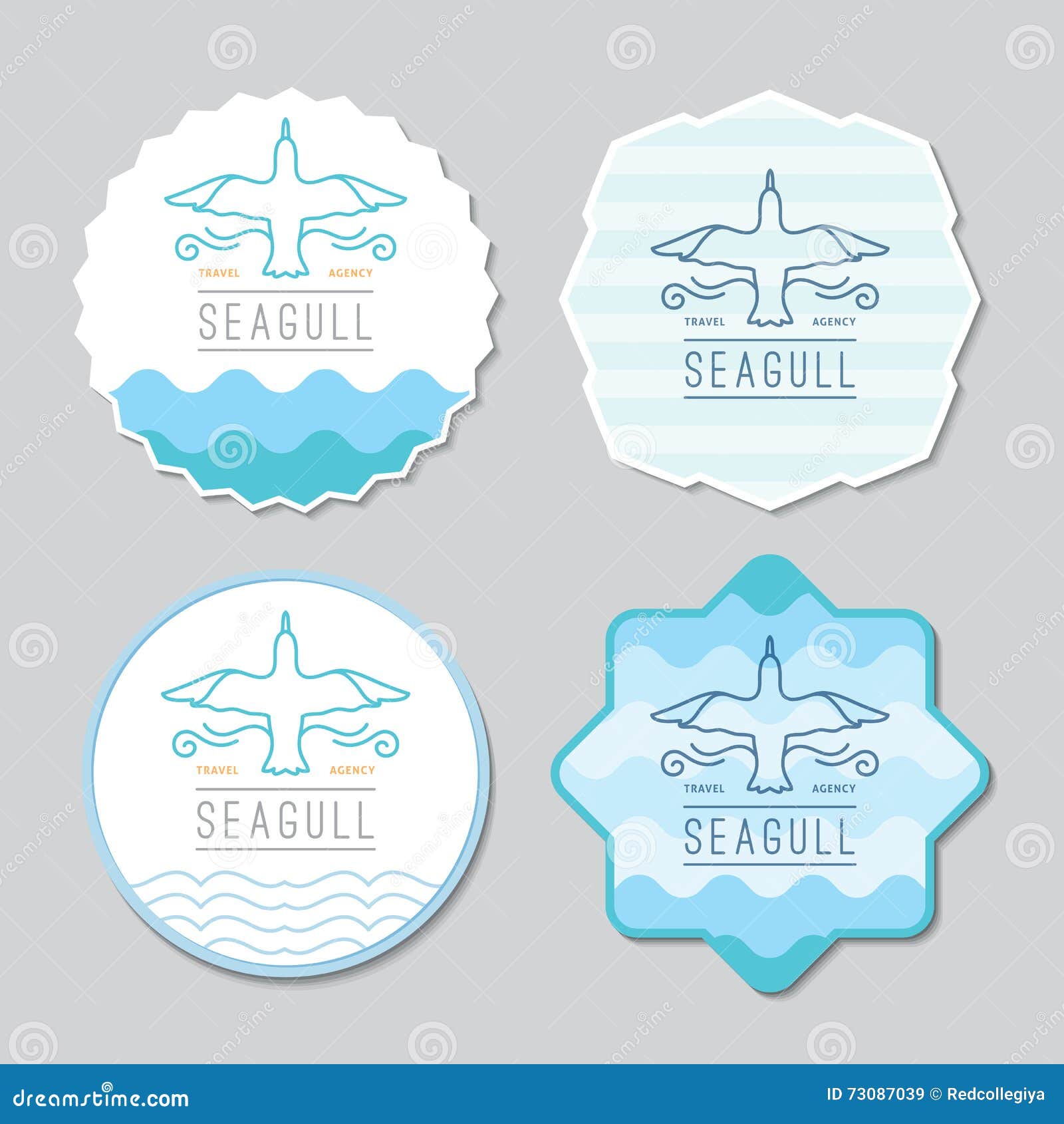 Logotipo De La Gaviota Y De Ondas Ilustración del Vector - Ilustración ...