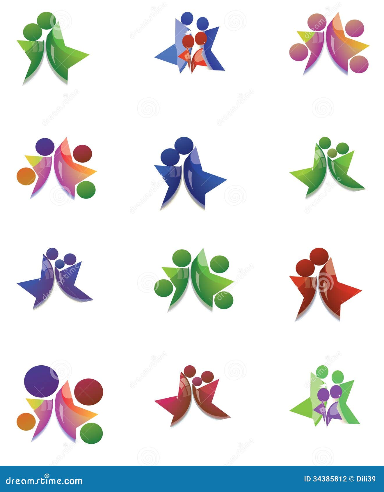 Logotipo de la gente stock de ilustración. Ilustración de creativo ...