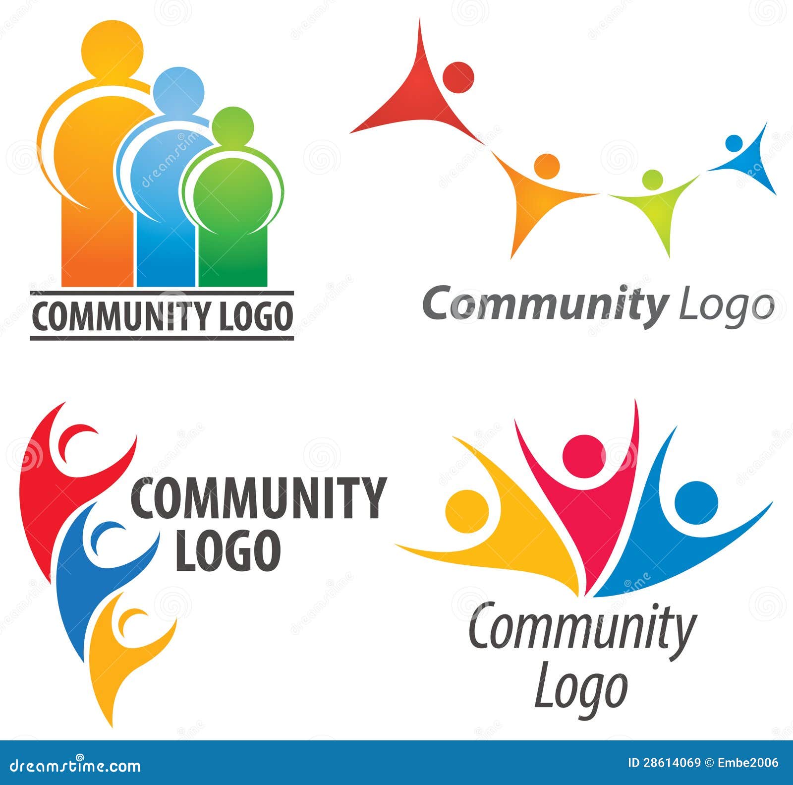 Logotipo de la gente junto ilustración del vector. Ilustración de vuelo ...