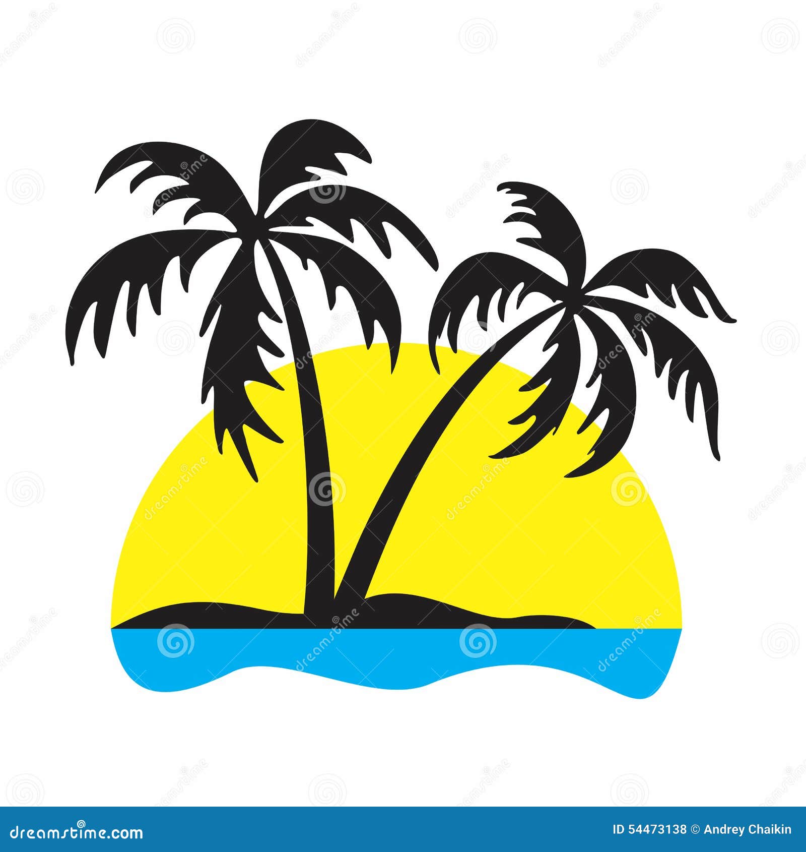 Logotipo De La Isla Tropical Ilustración del Vector - Ilustración de ...