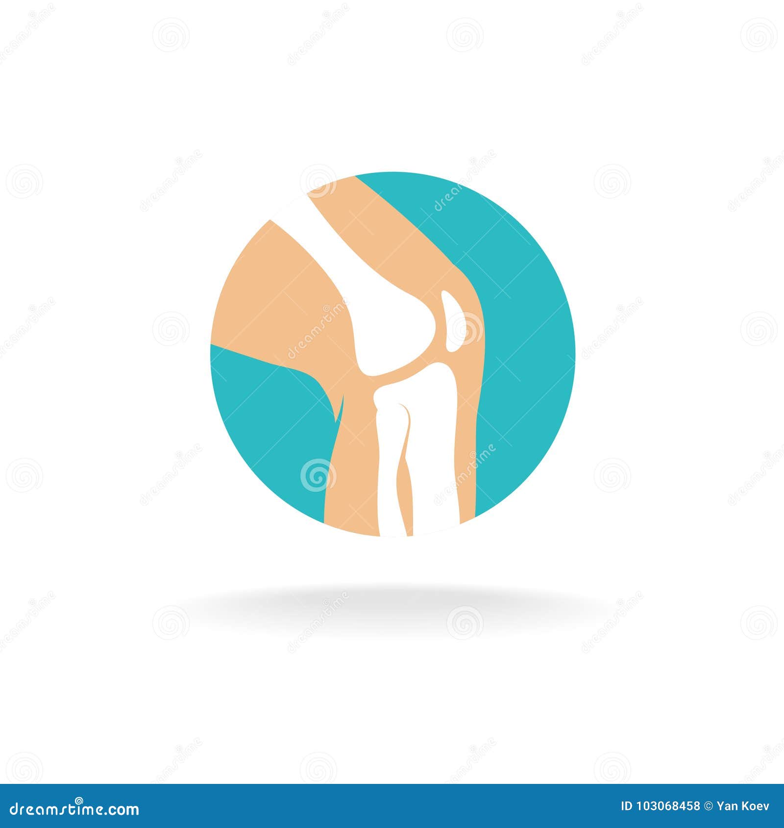 Logotipo De La Junta De Rodilla Ilustración del Vector - Ilustración de ...