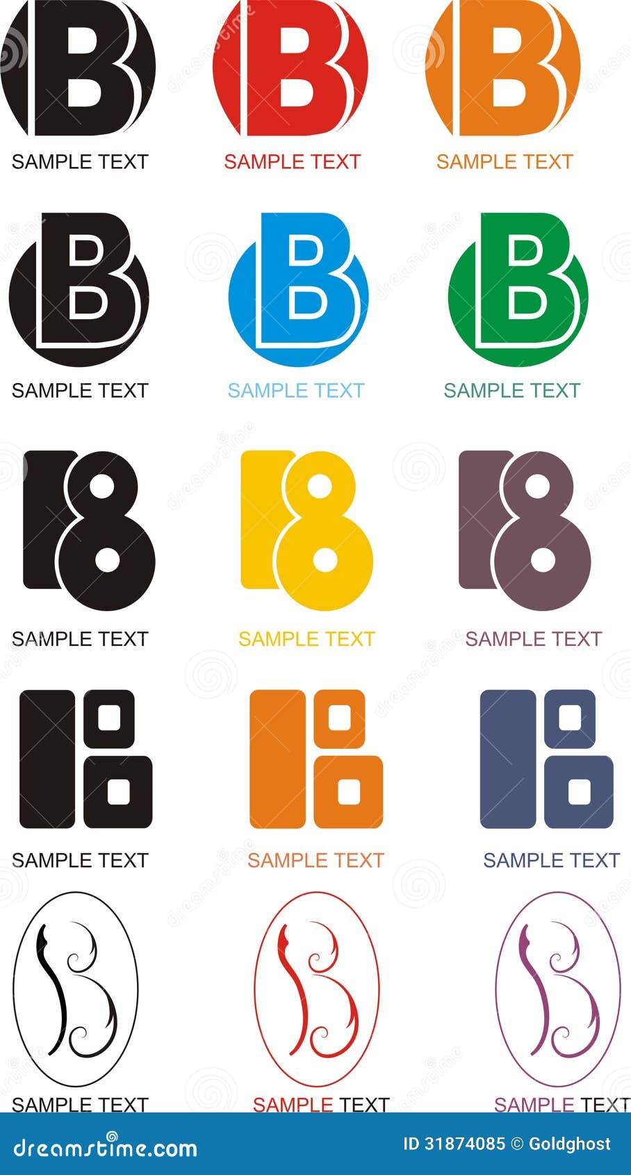 Logotipo de la letra B ilustración del vector. Ilustración de artes ...