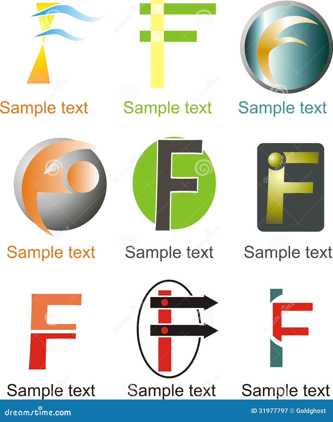 Logotipo de la letra F ilustración del vector. Ilustración de negocios ...