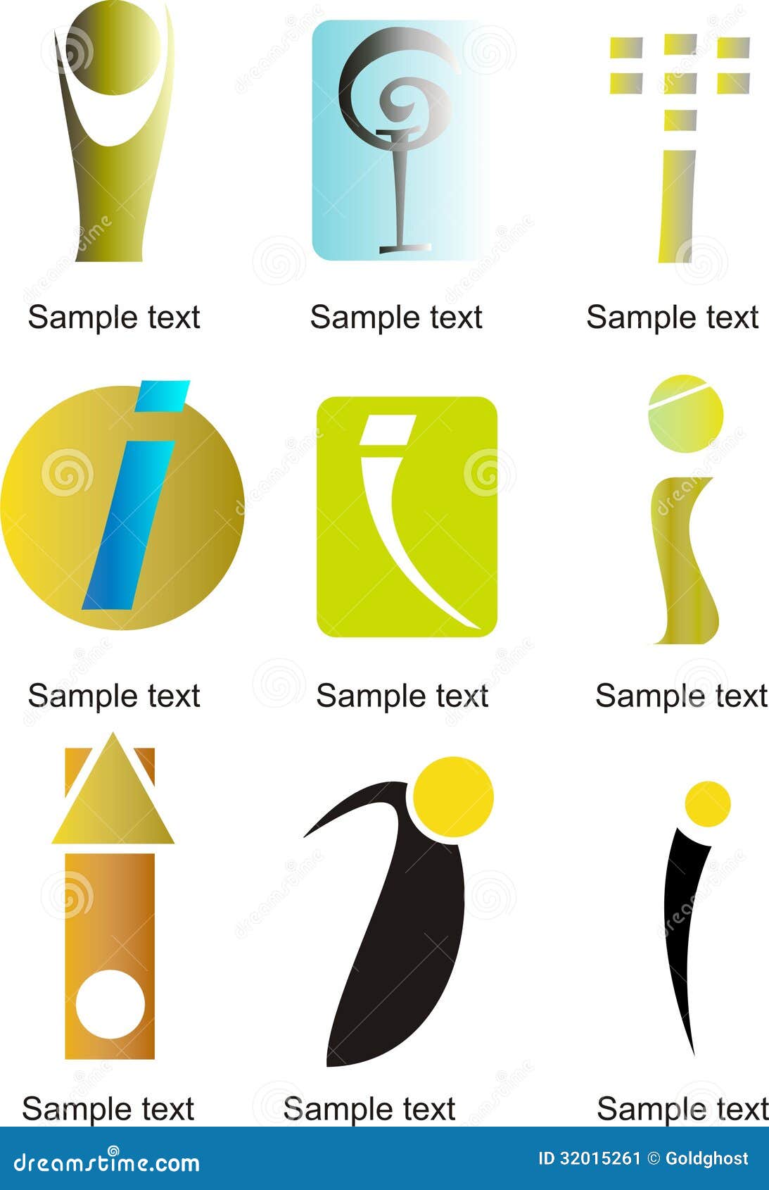 Logotipo de la letra I ilustración del vector. Ilustración de identidad ...