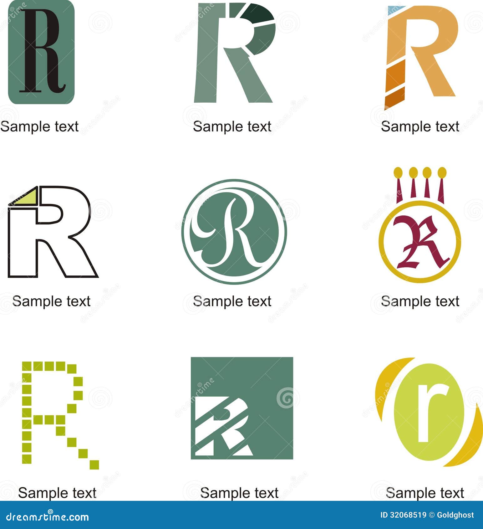 Logotipo de la letra R ilustración del vector. Ilustración de icono ...