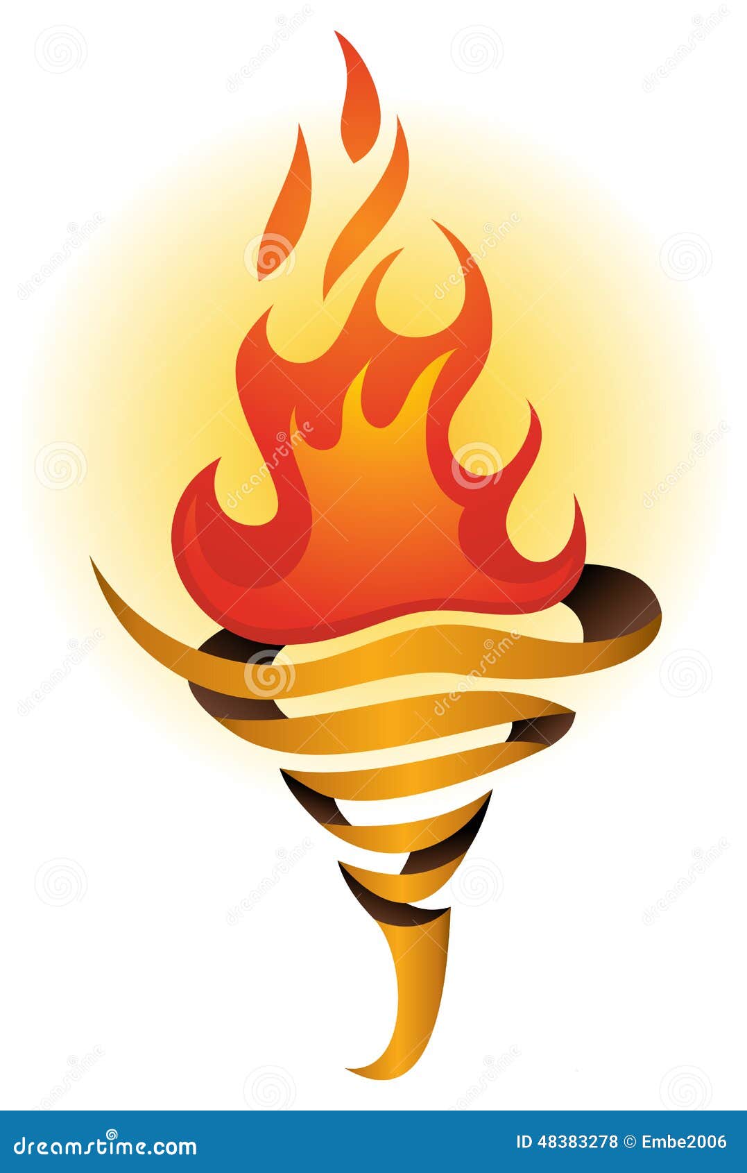 Logotipo De La Llama De La Antorcha Ilustración del Vector ...