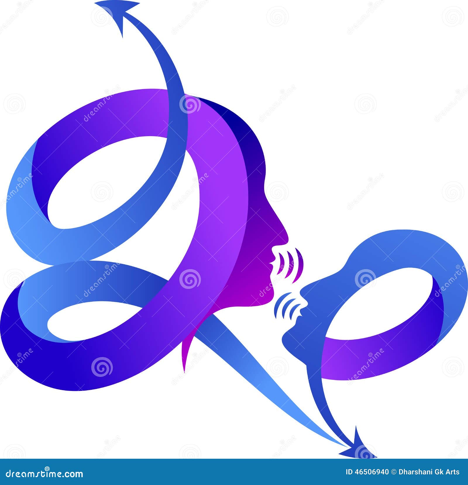 Logotipo de la logopedia ilustración del vector. Ilustración de persona ...