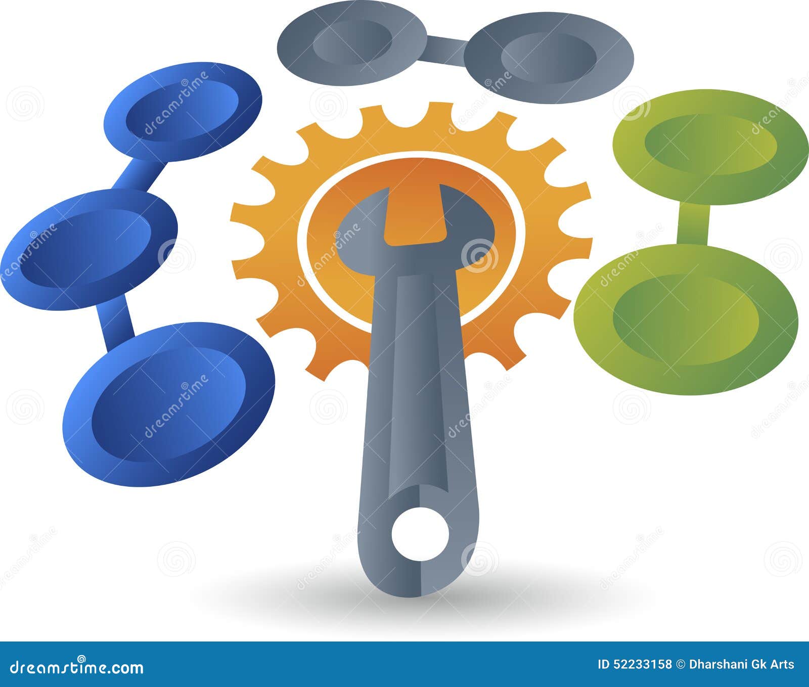 Logotipo de la máquina ilustración del vector. Ilustración de ajustable ...