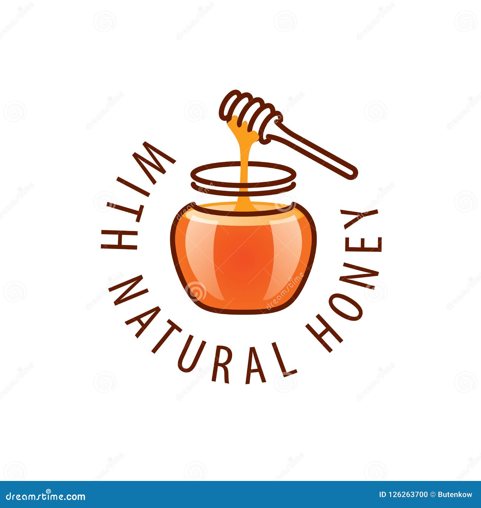 Logotipo De La Miel Del Vector Ilustración del Vector - Ilustración de ...