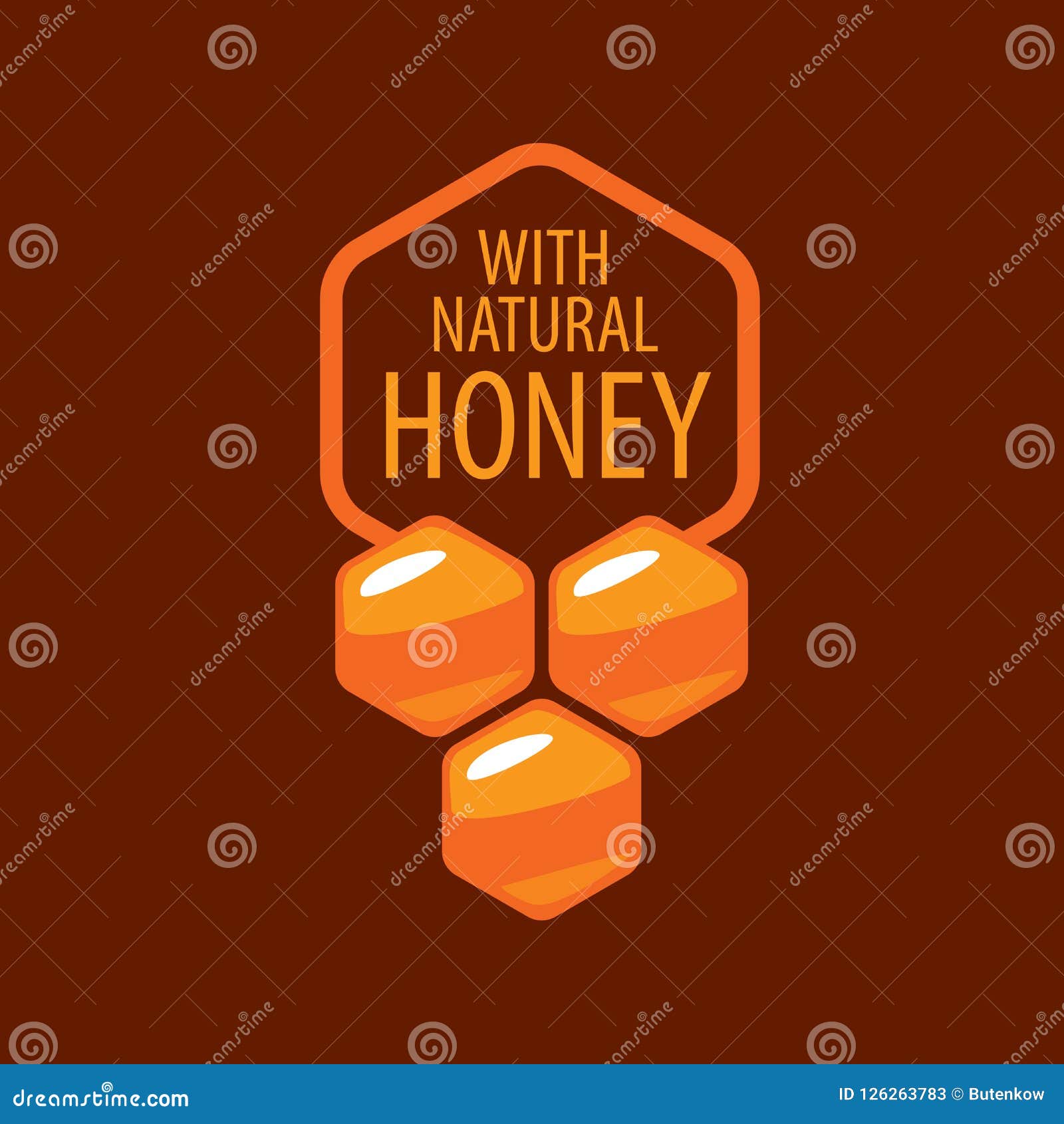 Logotipo De La Miel Del Vector Ilustración del Vector - Ilustración de ...