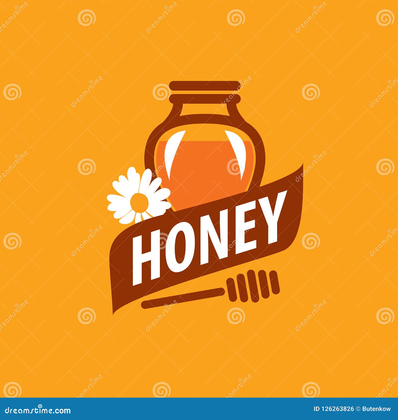 Logotipo De La Miel Del Vector Ilustración del Vector - Ilustración de ...