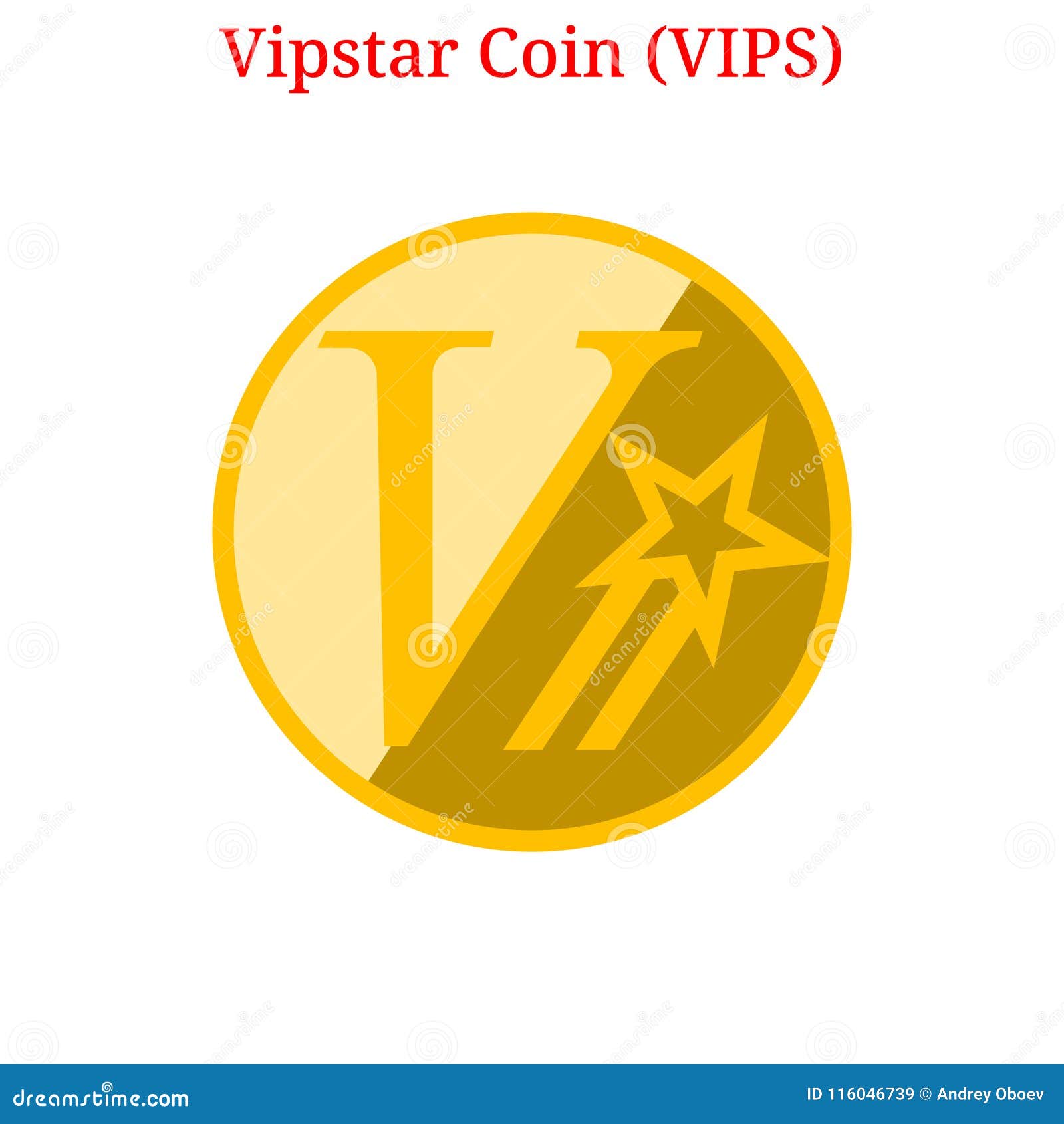 Logotipo De La Moneda VIPS De Vipstar Del Vector Ilustración del Vector ...