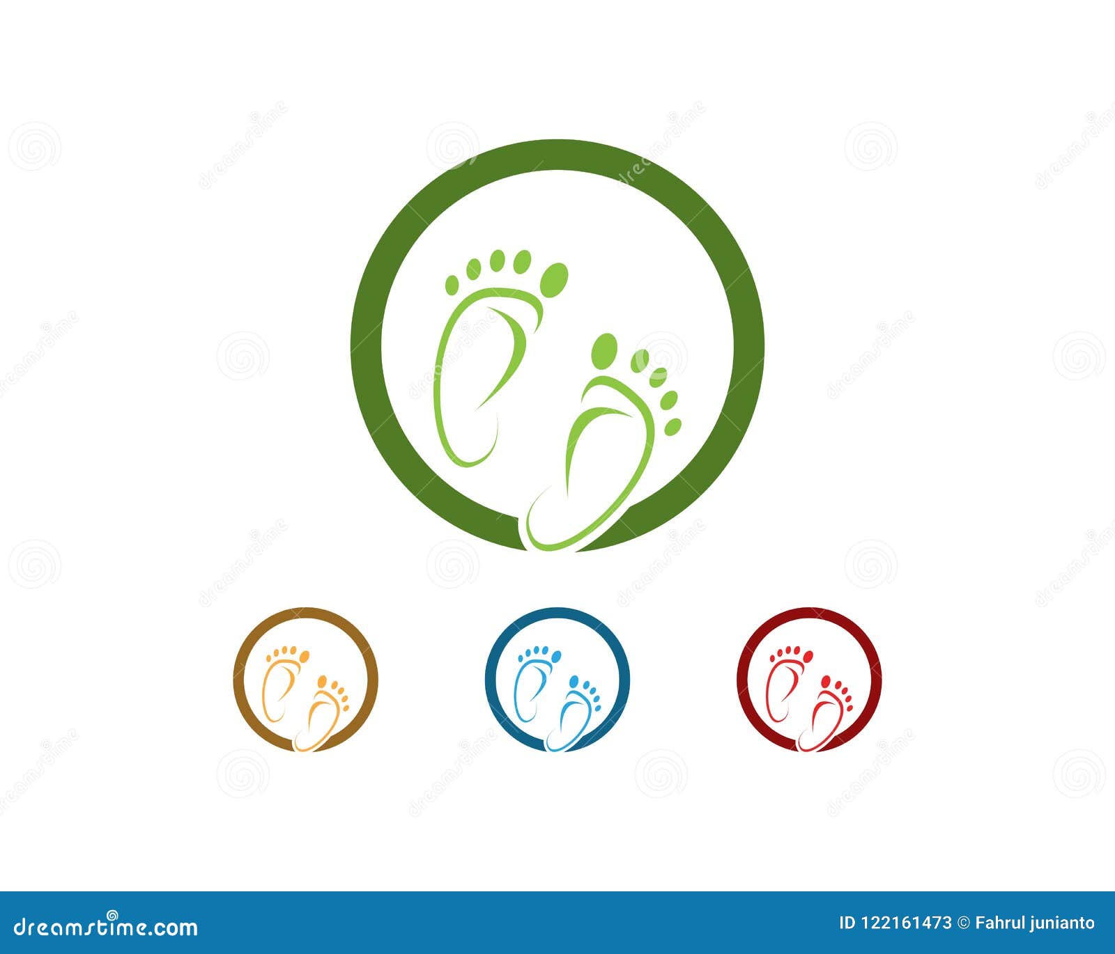 Logotipo De La Muestra Del Icono Del Pie Ilustración del Vector ...