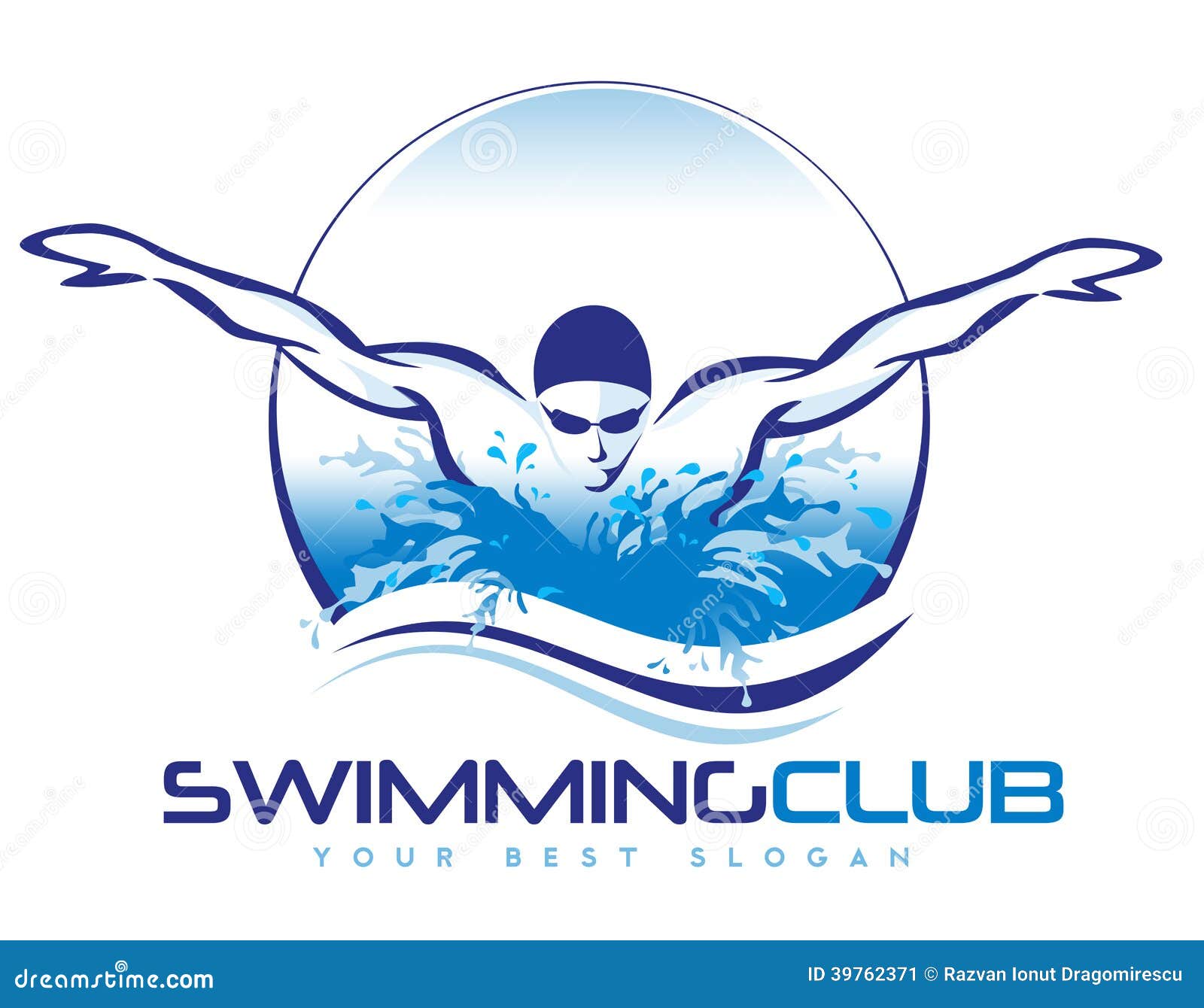 Logotipo de la natación stock de ilustración. Ilustración de deportes ...