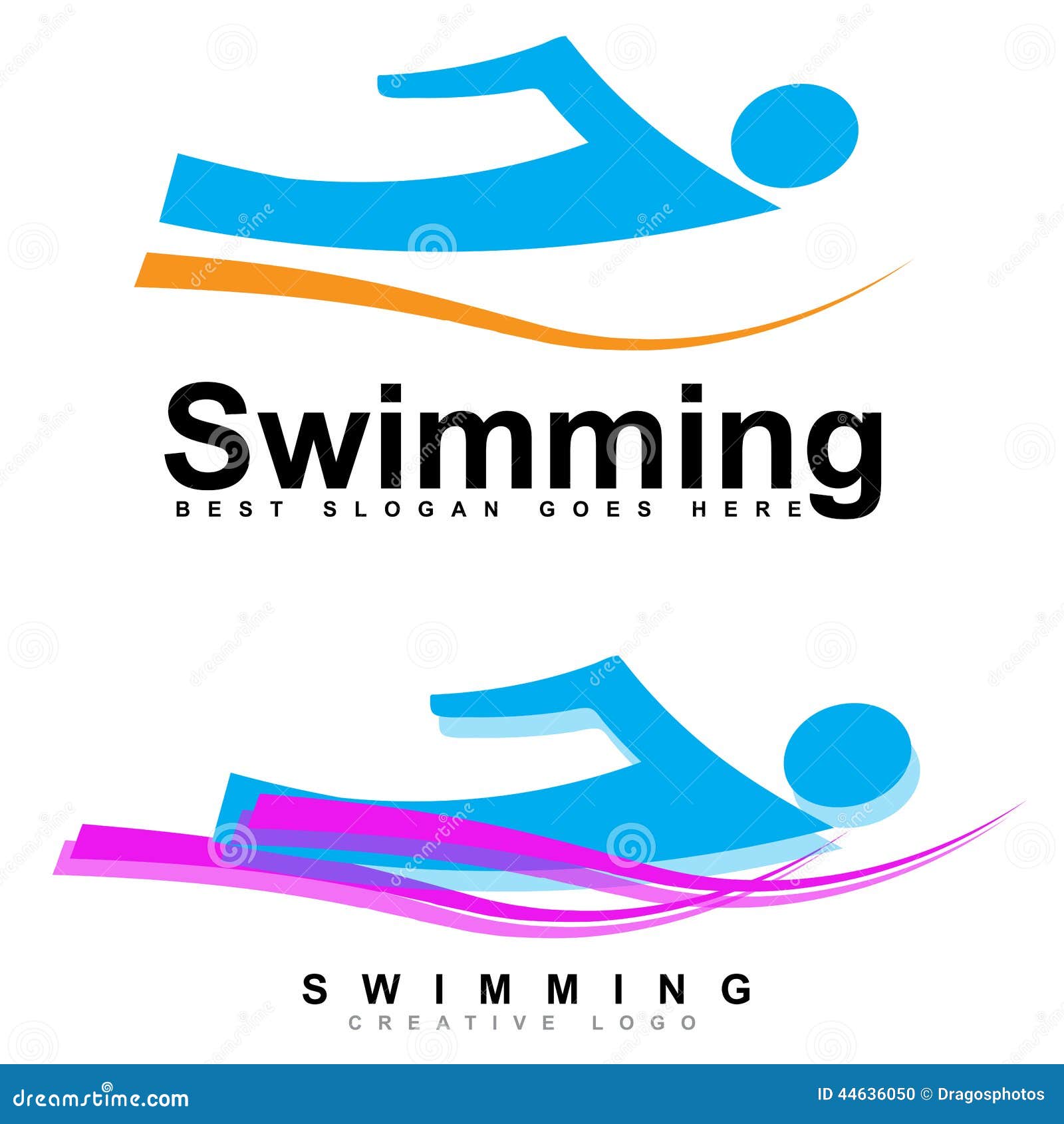 Logotipo de la natación stock de ilustración. Ilustración de forma ...