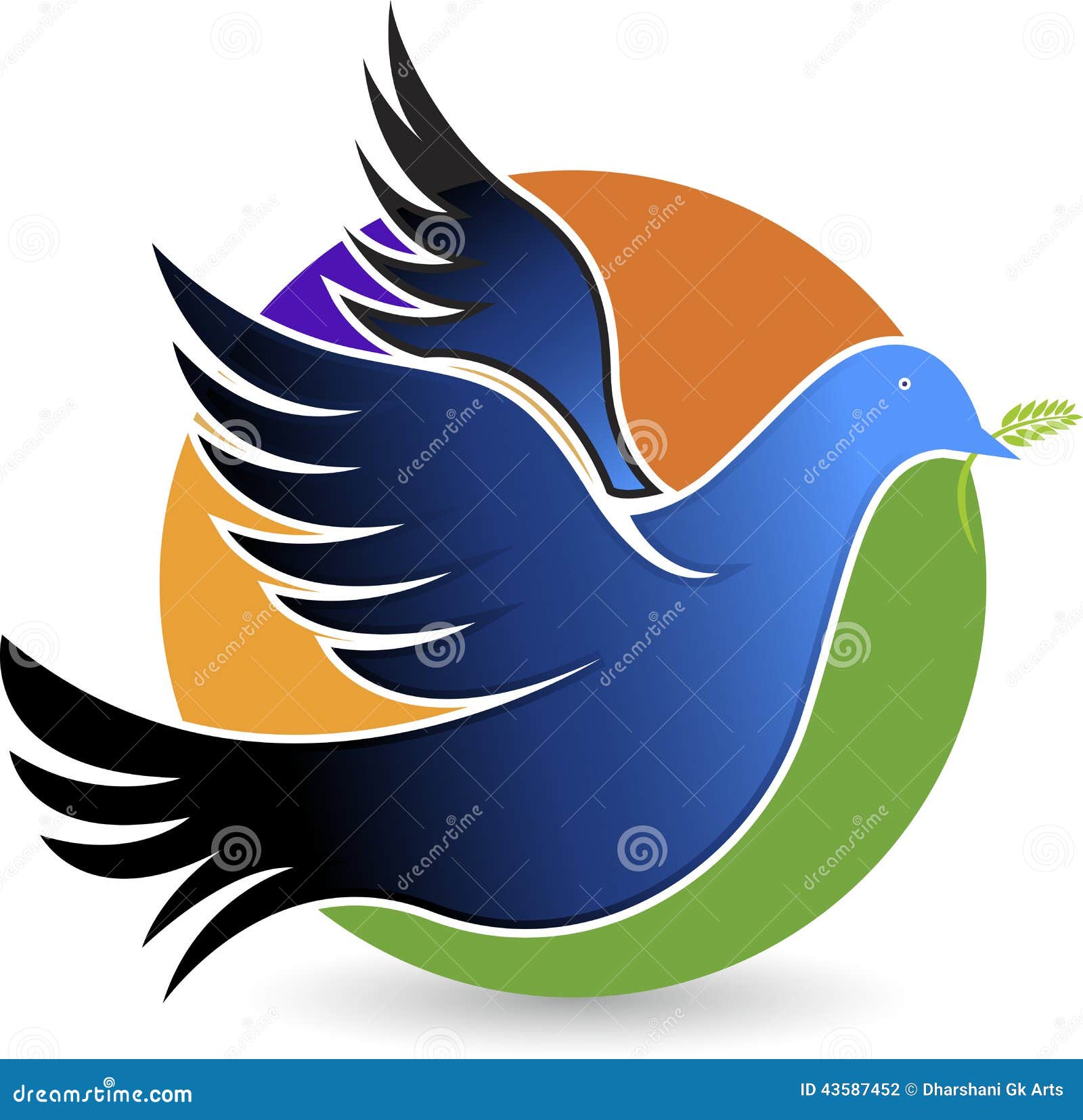 Logotipo de la paloma ilustración del vector. Ilustración de global ...