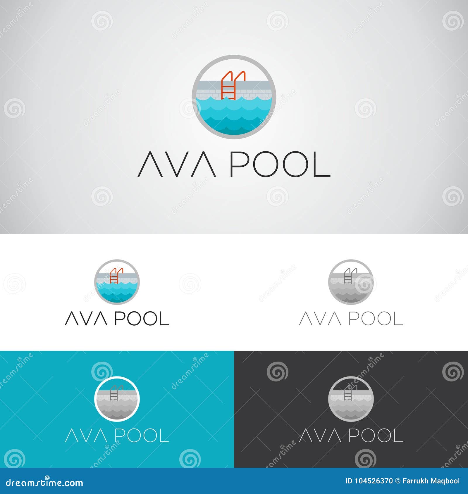 Logotipo de la piscina ilustración del vector. Ilustración de ...