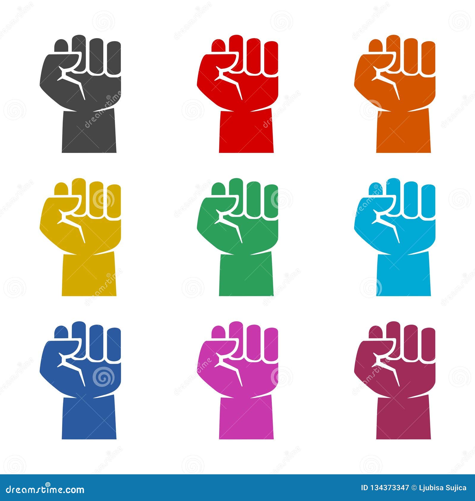 Logotipo De La Protesta, Muestra Del Poder, Icono De La Protesta ...