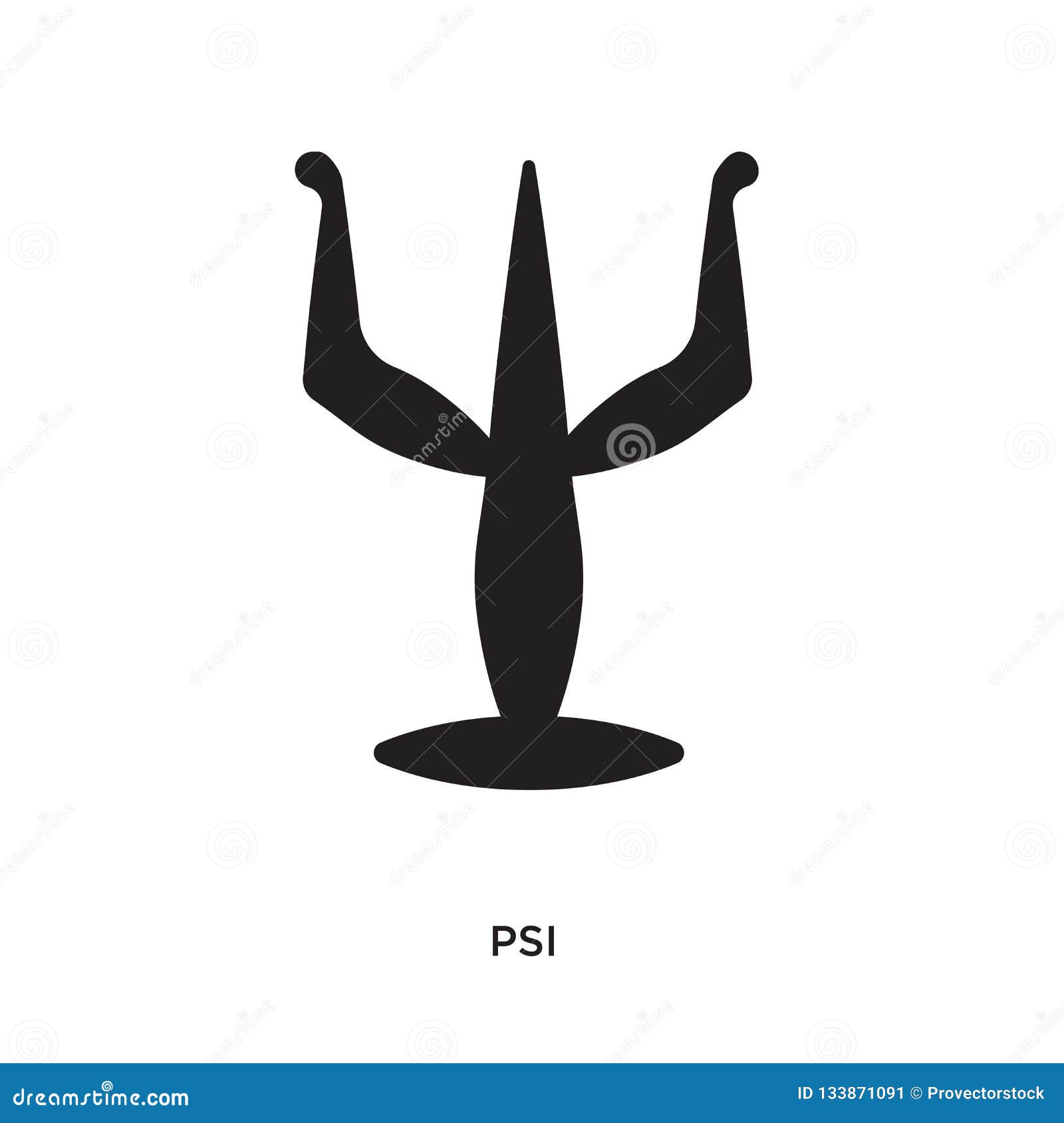 Logotipo de la PSI ilustración del vector. Ilustración de insignia ...