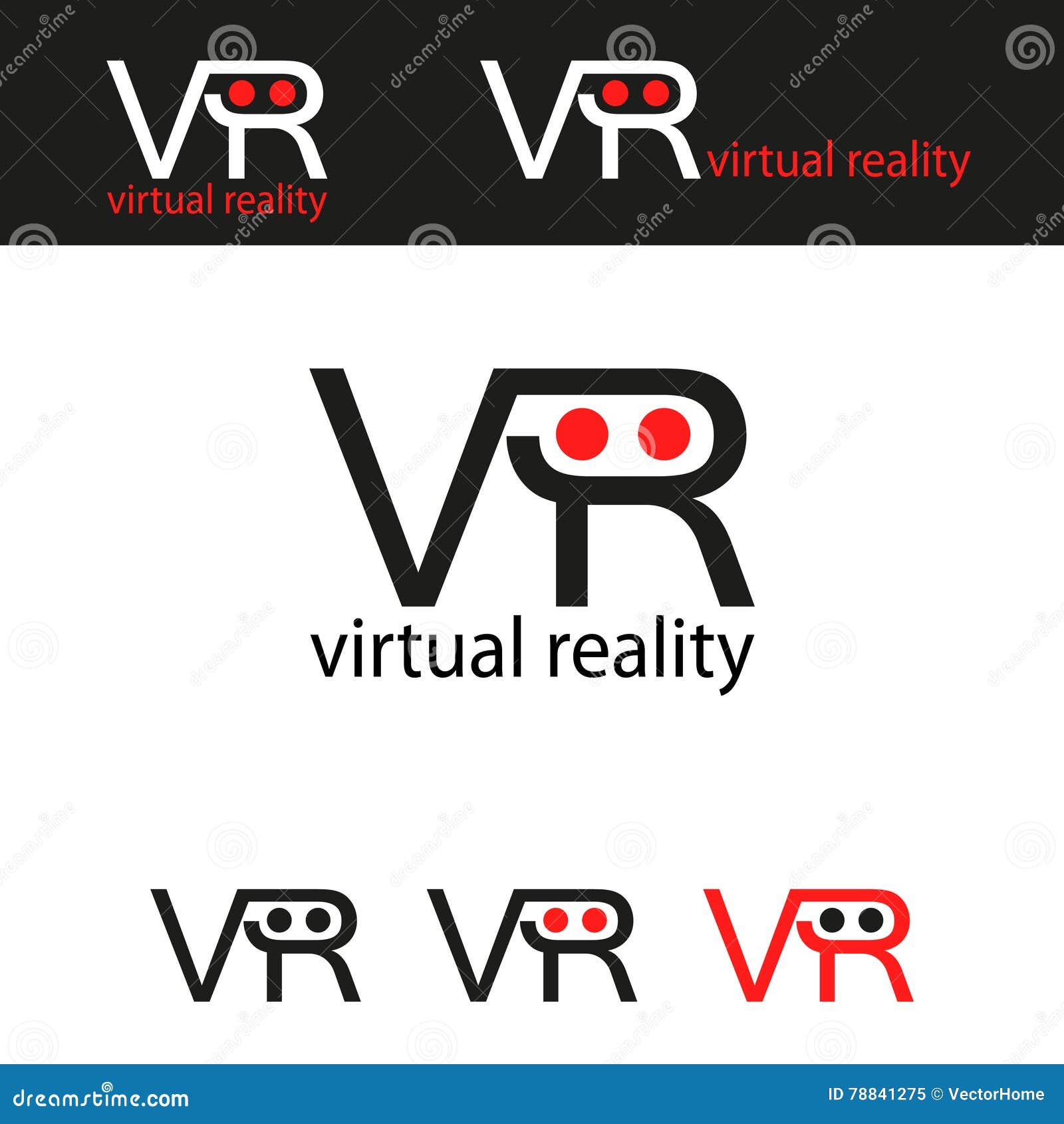 Logotipo De La Realidad Virtual De VR - Ejemplo Del Vector Ilustración ...