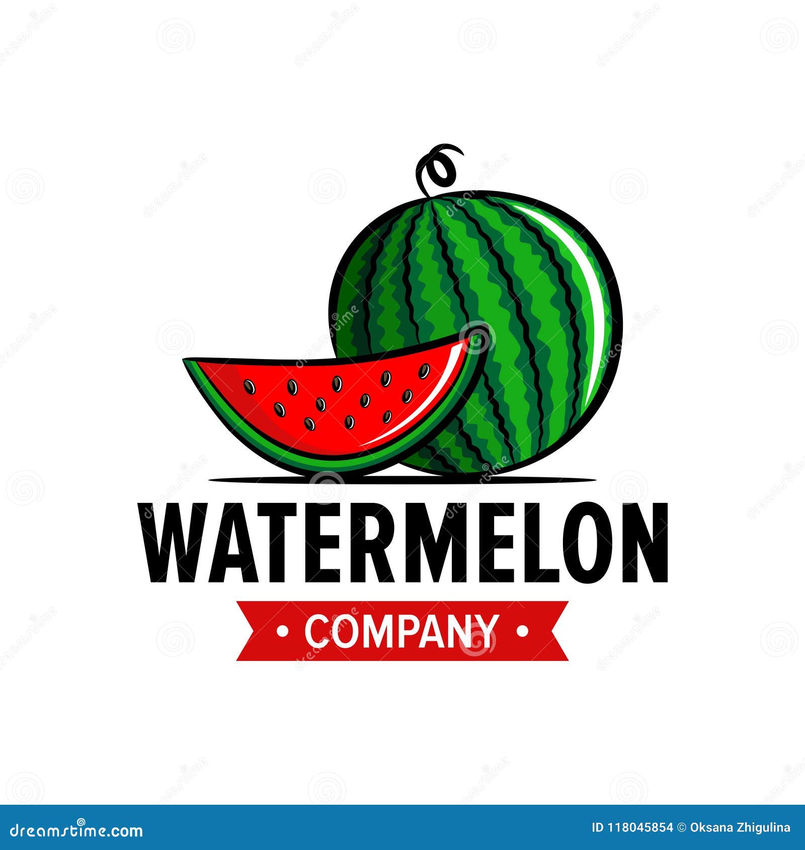 Logotipo de la sandía stock de ilustración. Ilustración de negocios ...