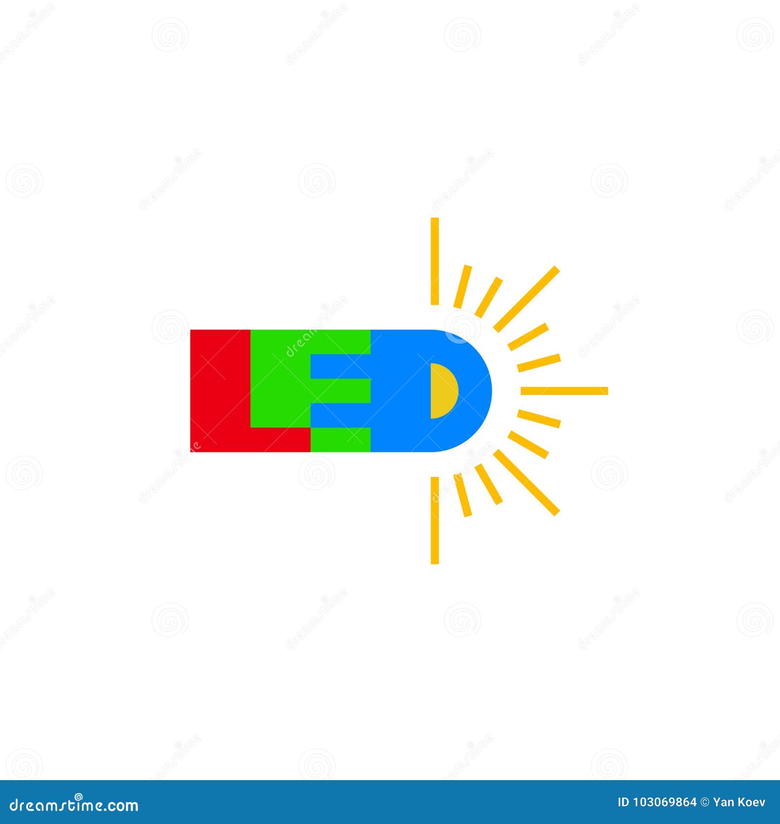 Logotipo De La Tecnología Del LED Ilustración del Vector - Ilustración ...