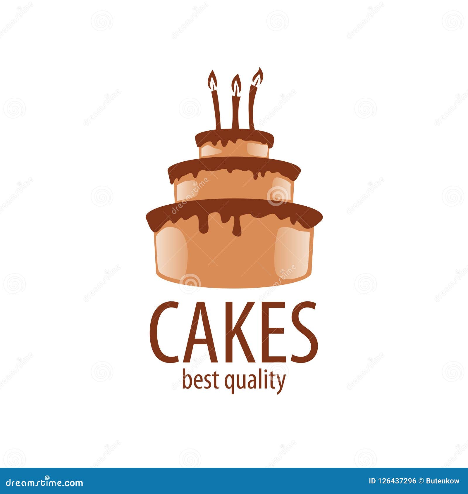 Logotipo De La Torta Del Vector Ilustración del Vector - Ilustración de ...