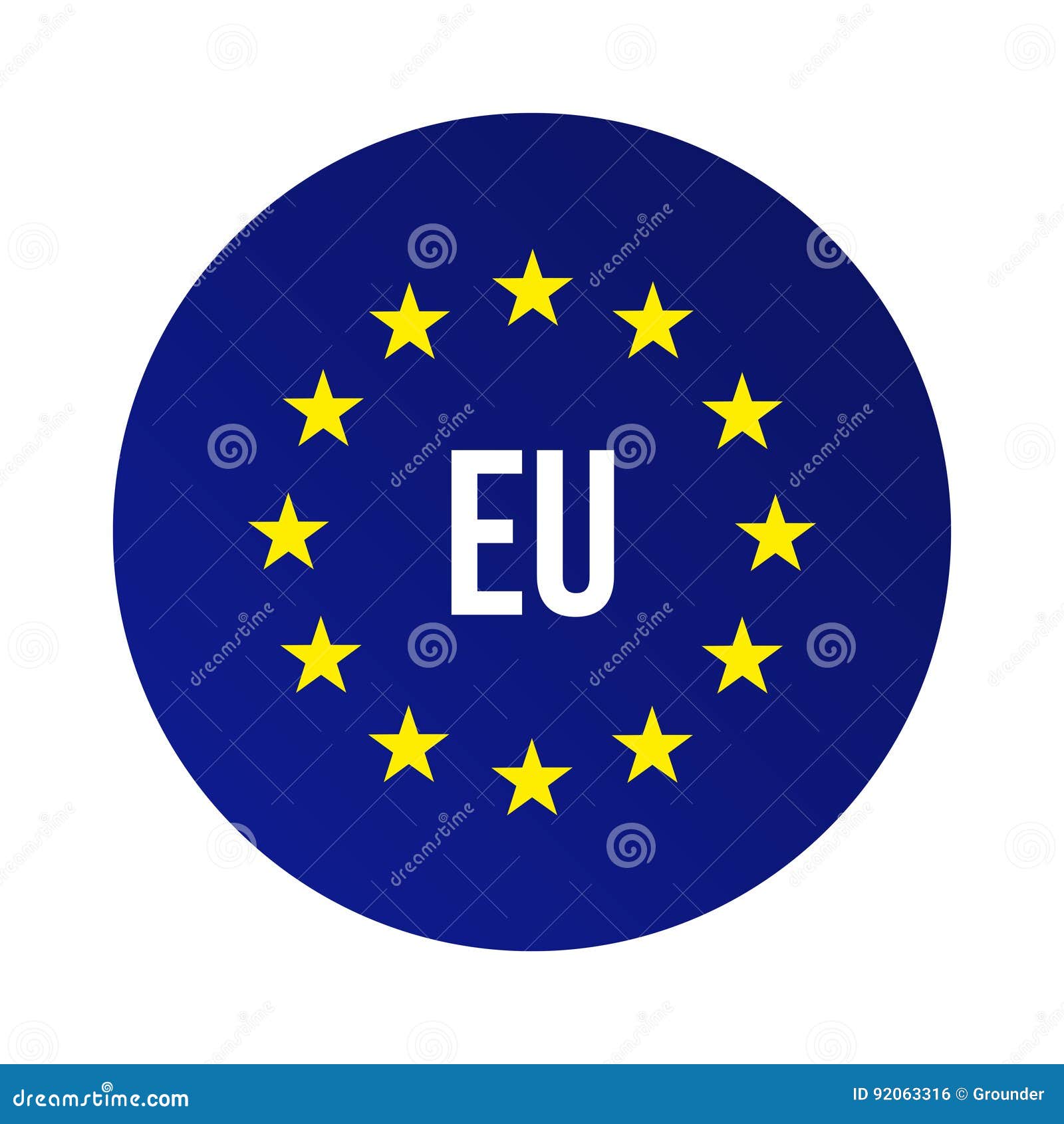 Logotipo De La UE Unión Europea Ilustración del Vector - Ilustración de ...